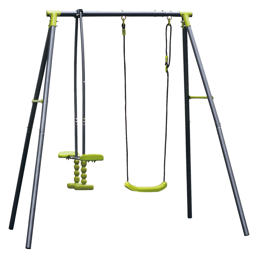COLUMPIO CON PASEO 'BABY SWING SET' 2 plazas - 195 x 153 xh 195 cm | Leroy Merlin