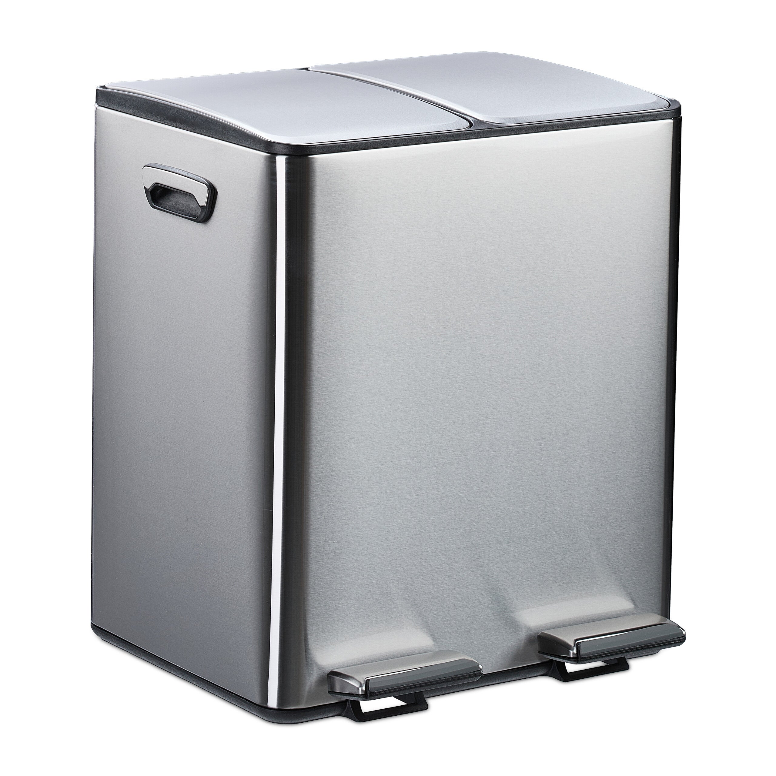 Relaxdays Cubo basura doble, 2 Compartimentos 15 litros c/u, Botes ...