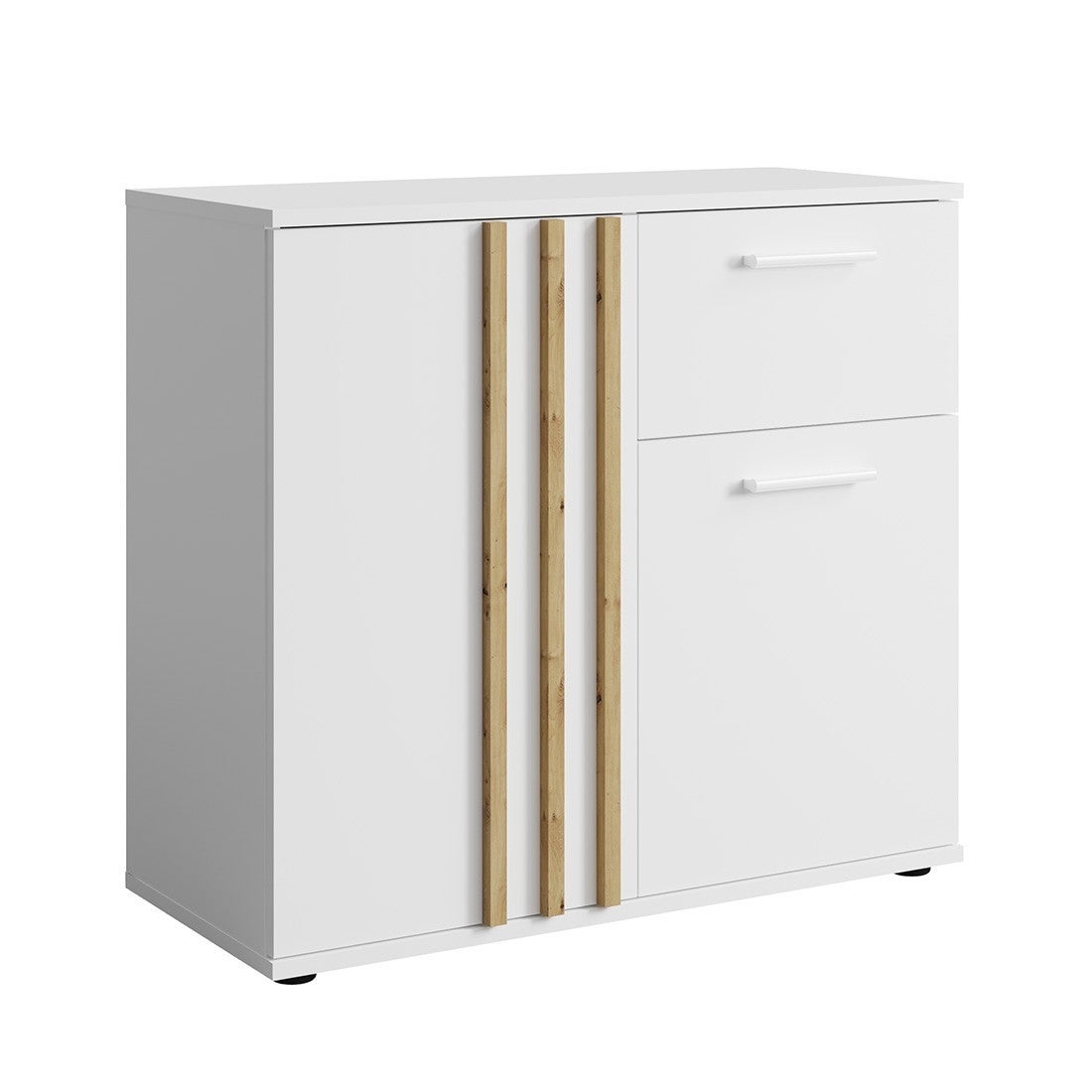 Cómoda VARIA - 2 puertas y 1 cajón - Diseño moderno color blanco y ...