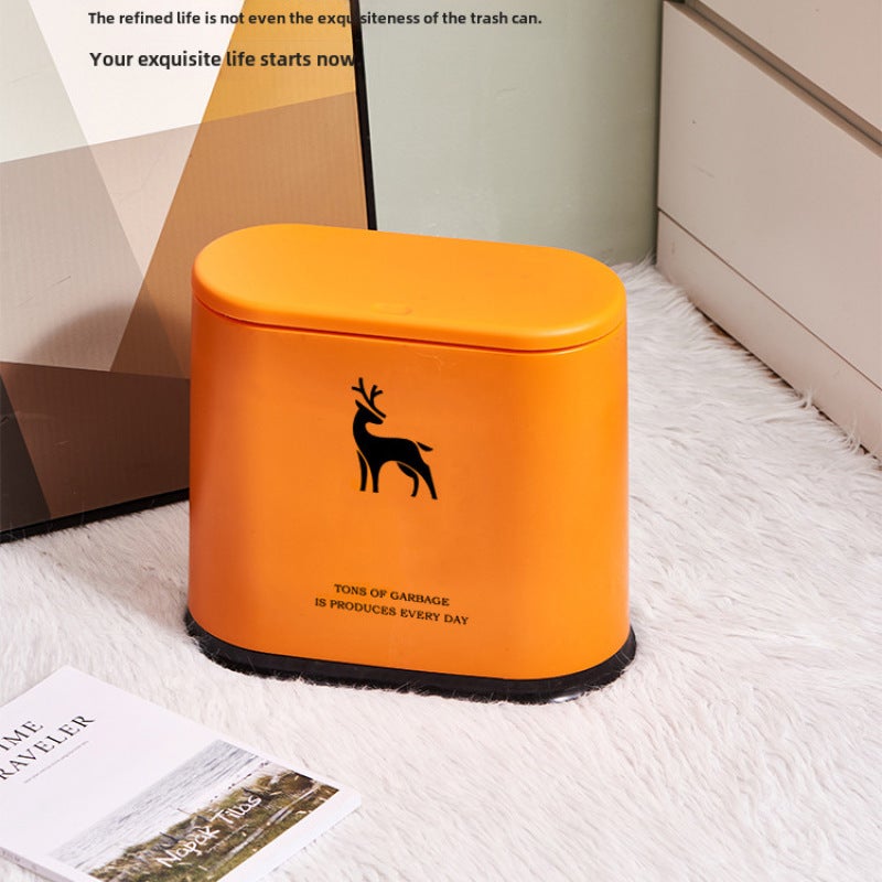 Cubo de basura (Naranja - Lindo Ciervo 15L (Doble cubo interior y ...