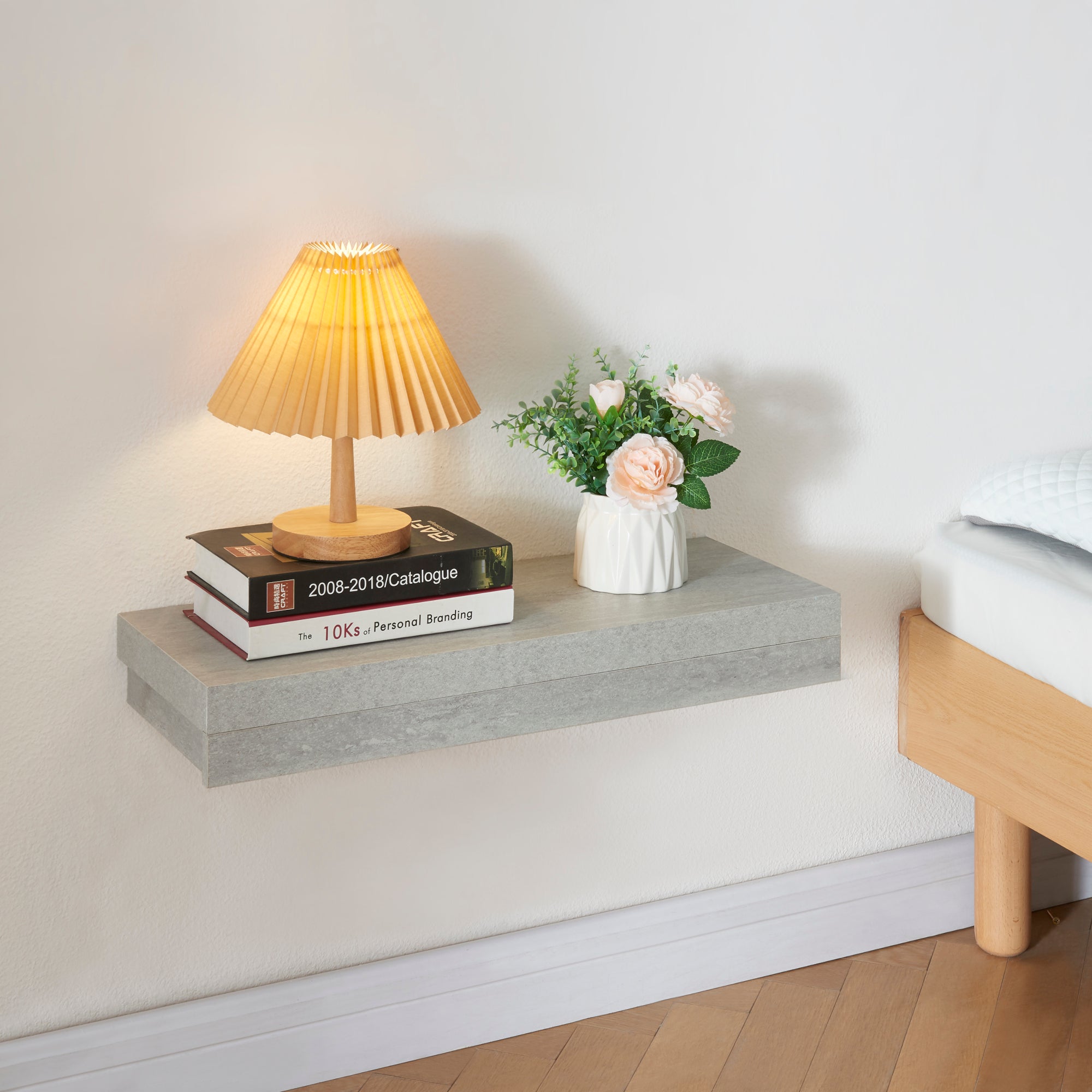 Mensola con Cassetto Consolle da Parete Mensola da Muro Comodino ...