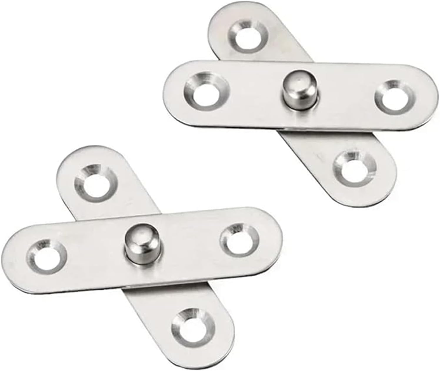 2pcs Hardware Stainless Steel Degree Rotating Door Pivot Hinge Tone ...