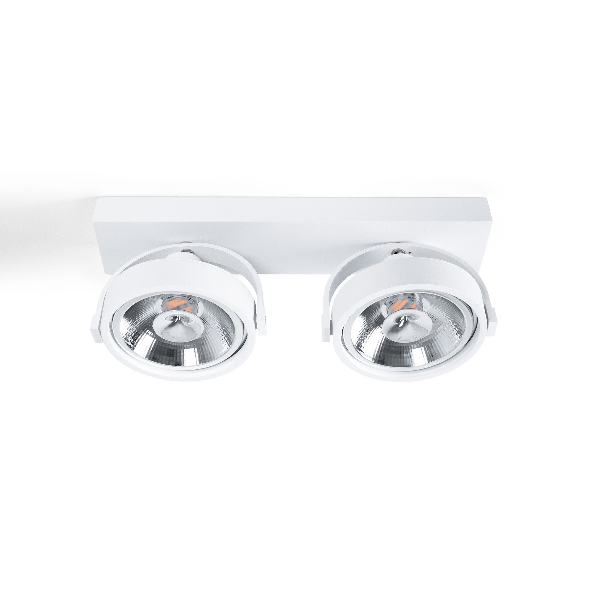 Double spot plafonnier orientable "IRIS" + 2 ampoules AR111 GU10 ...
