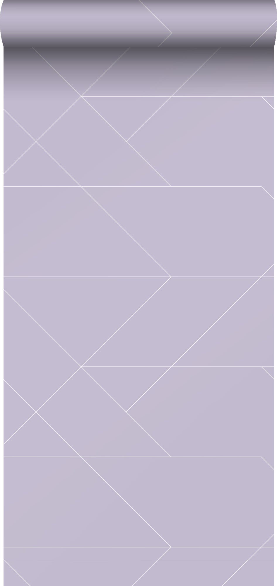Papier Peint intissé lignes graphiques lilas violet - 53 cm x 10.05 m ...