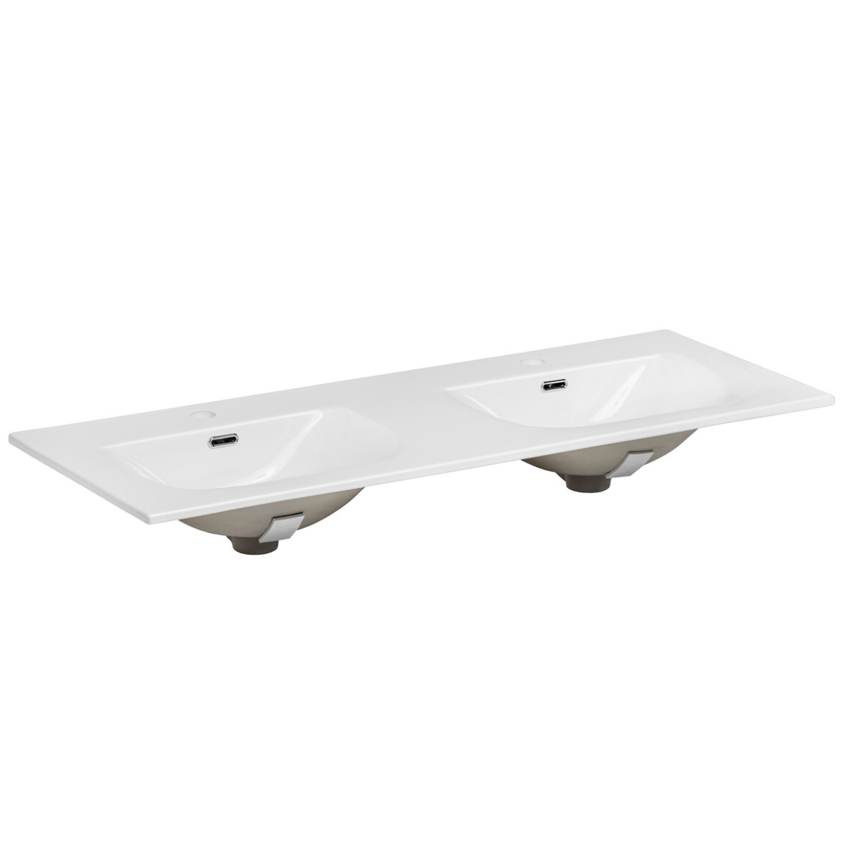 Lavabo rectangular de encastre - 80 x 46 cm - Blanco brillo - SKAY ...