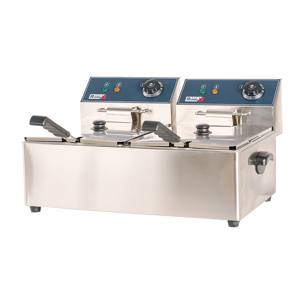 Romux® Friteuse Électrique Professionnelle 6+6 Litres Double de Table ...