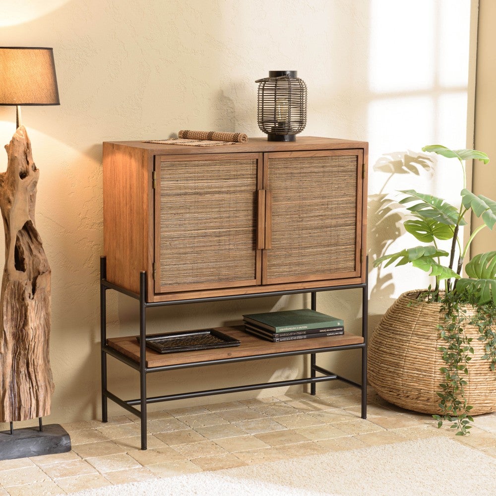 SIXTINE - Buffet 2 portes en bois de teck recyclé | Leroy Merlin