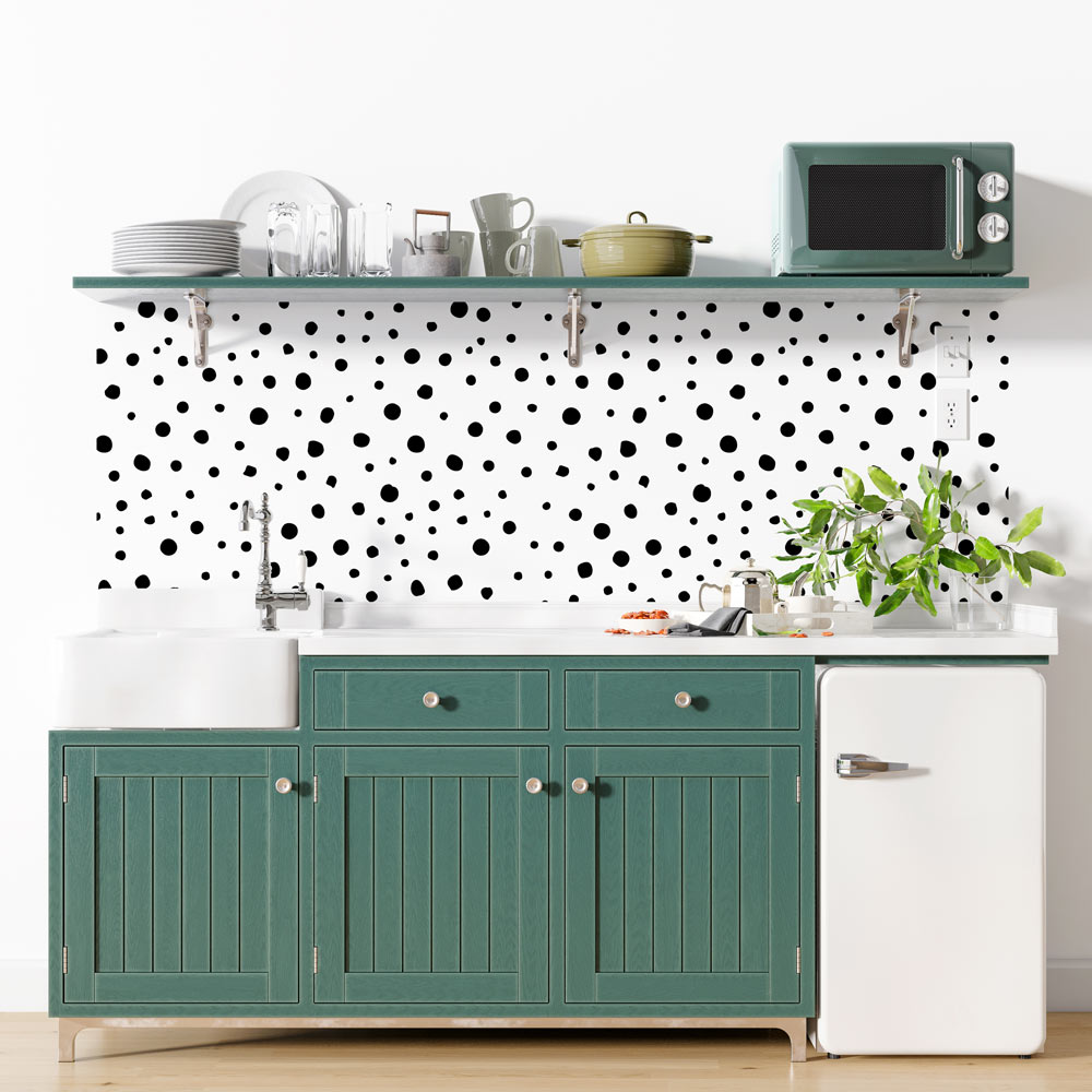 Crédence à coller Ronds Doodle - 400 x 50 cm | Leroy Merlin