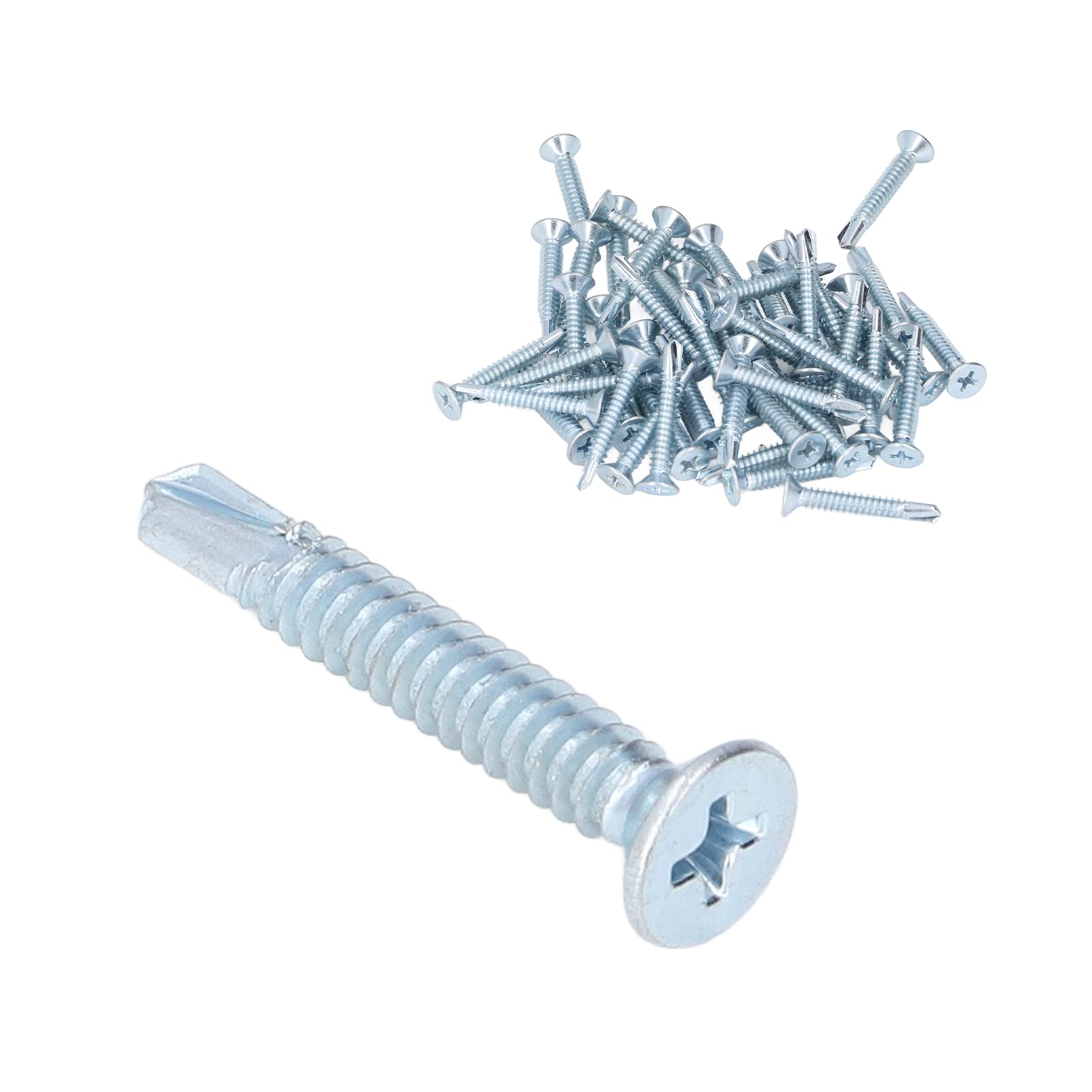 Lot de 50 vis autoperceuses cruciformes en acier au carbone 4,8 x 32 mm Kit de fixation pour ...