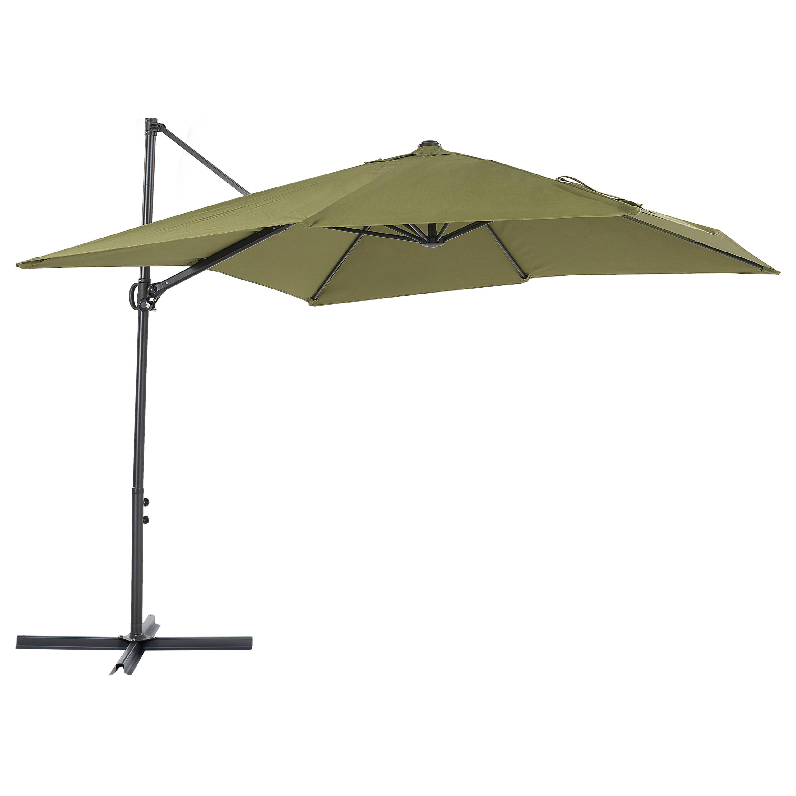Parasol déporté 245 cm MONZA II Vert olive | Leroy Merlin