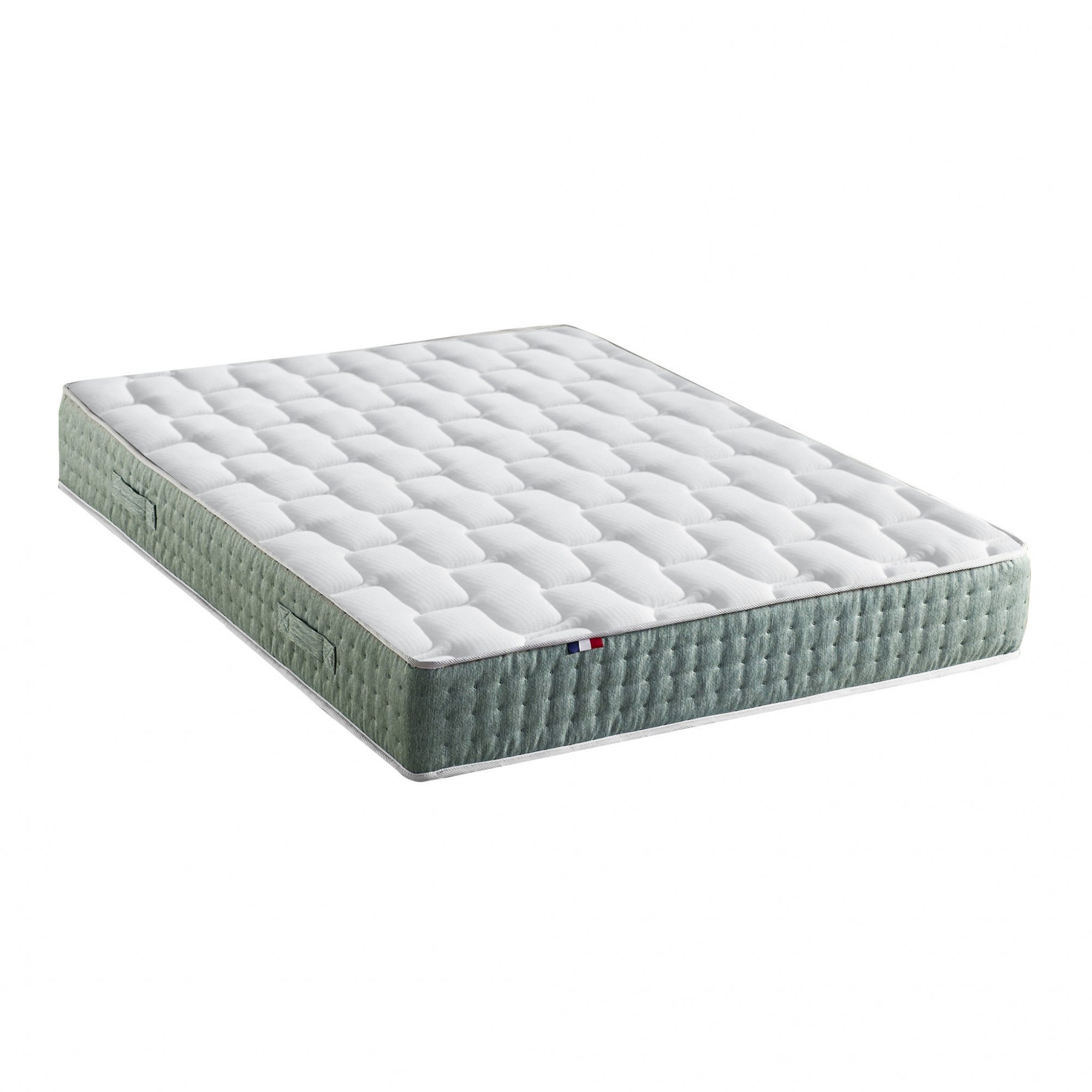 Matelas ressorts ensachés 7 zones HYGGE - soutien ferme et réversible ...