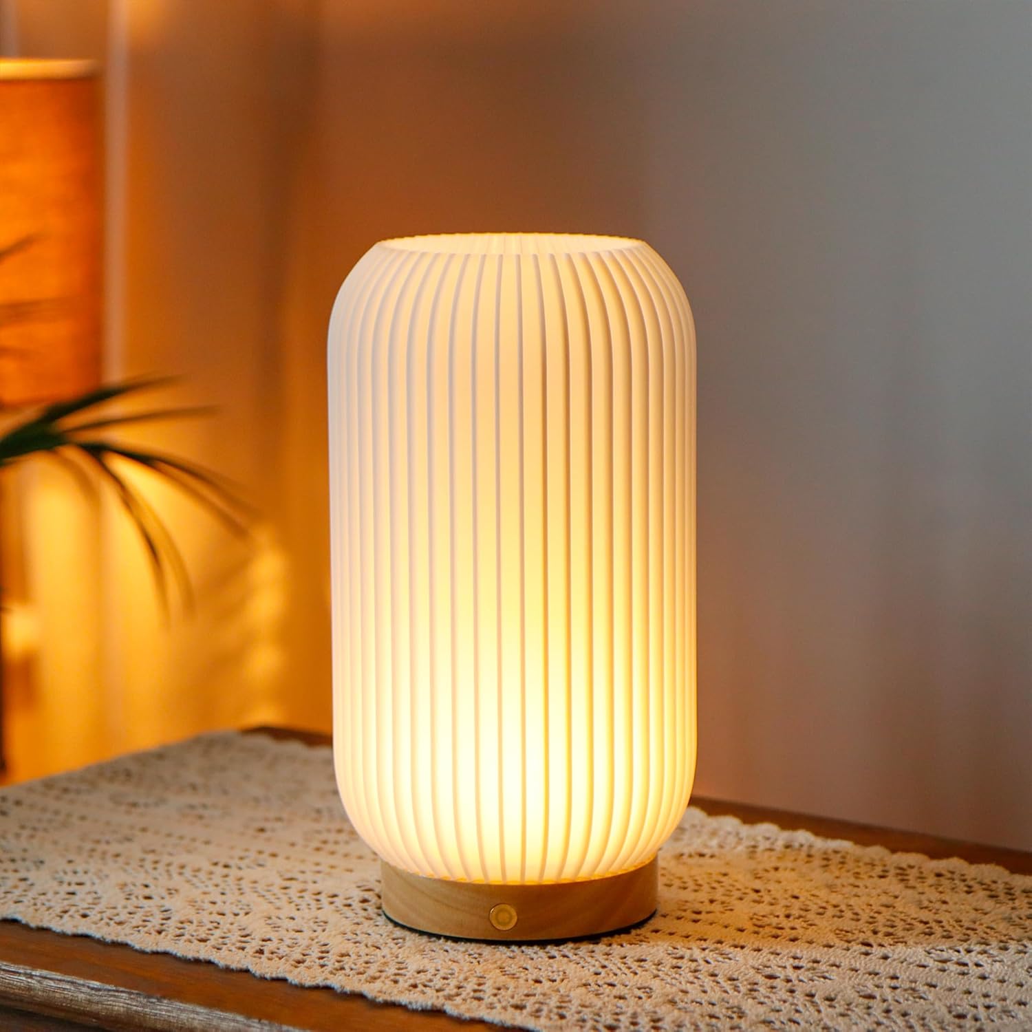 Bedside lamp, button-controlled table lamp, adjustable 3-color bedside ...