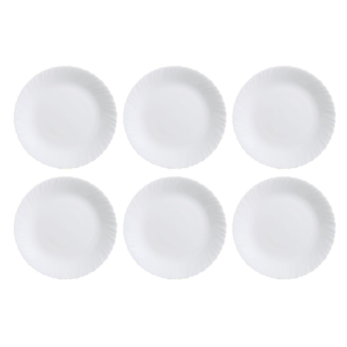 6 Plato Hondo Opal 23cm Luminarc Feston - Blanco Apto Microondas ...