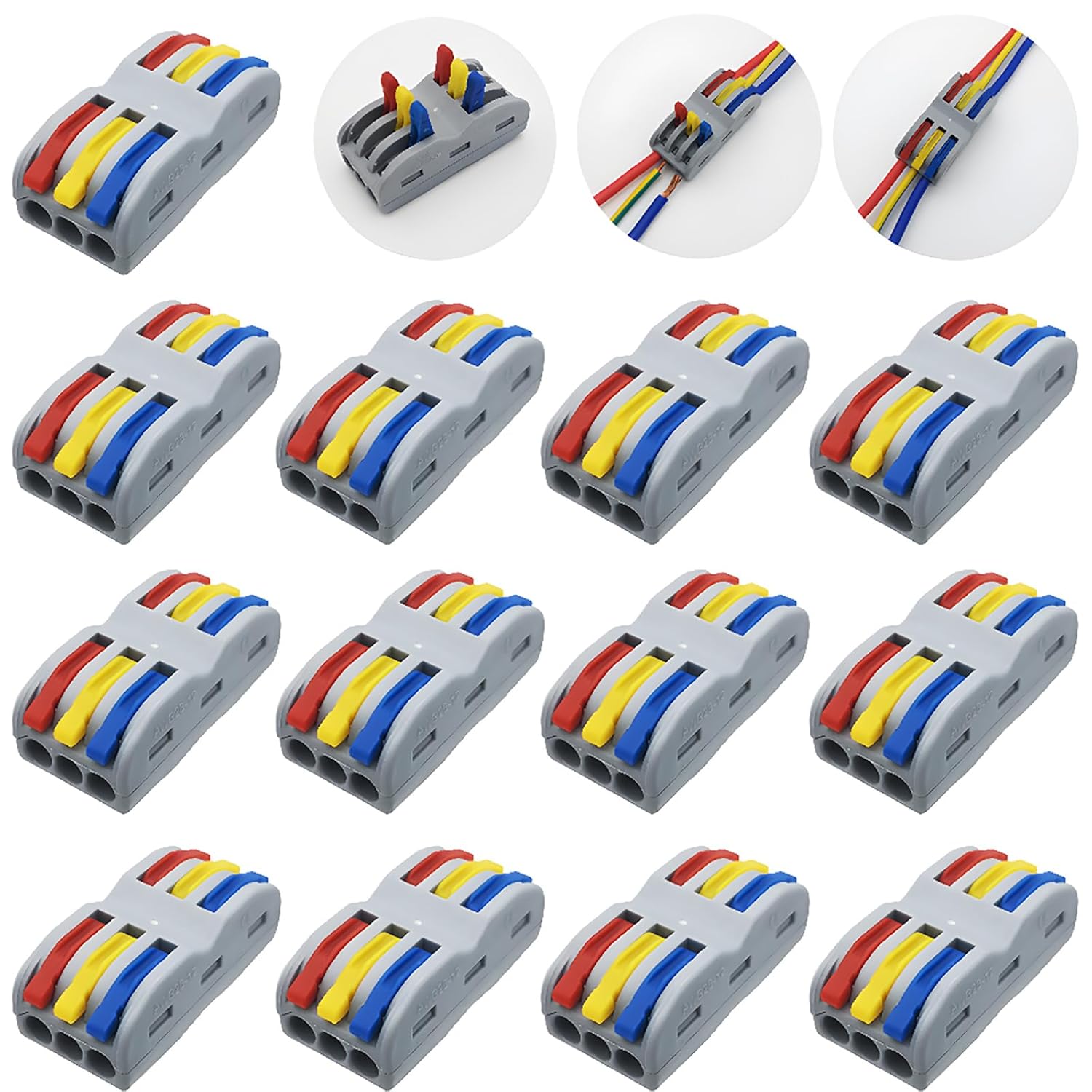 Conector eléctrico, bloques de terminales SPL-3, 3 entradas, 3 salidas ...