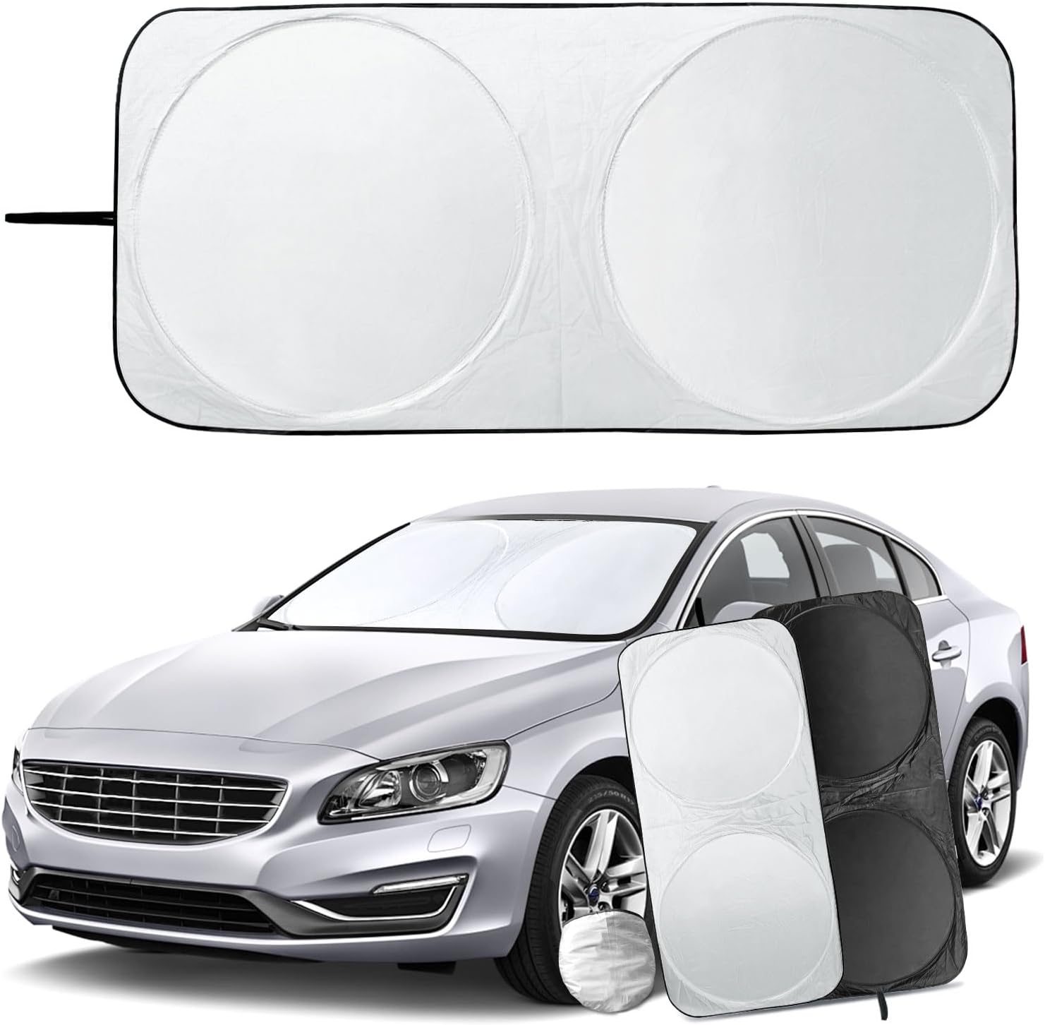 Pare Brise Soleil Voiture Universelle, Pliable Avant Anti UV Convient à ...