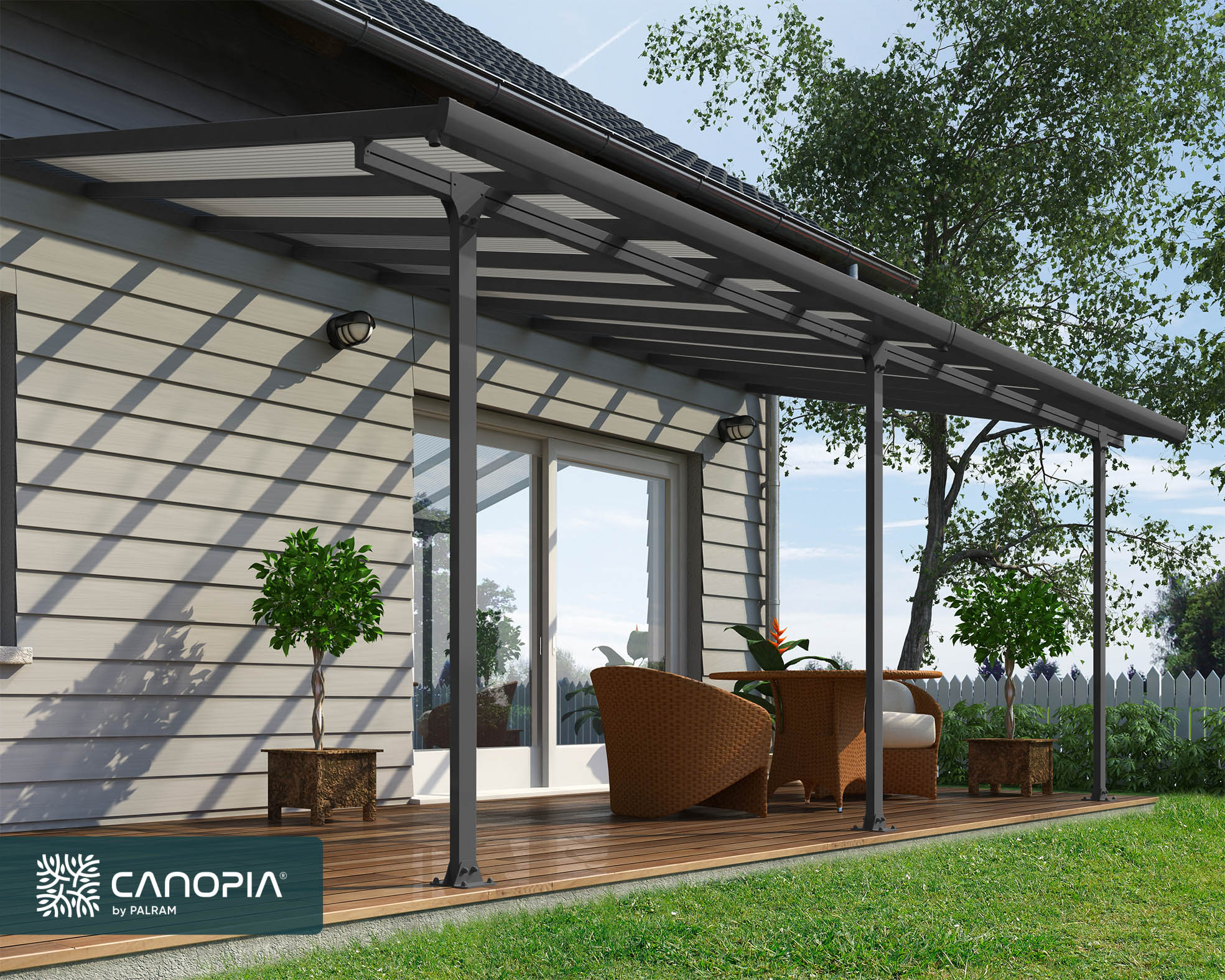 Canopia Pergola Feria Gris 610 X 300 | Leroy Merlin