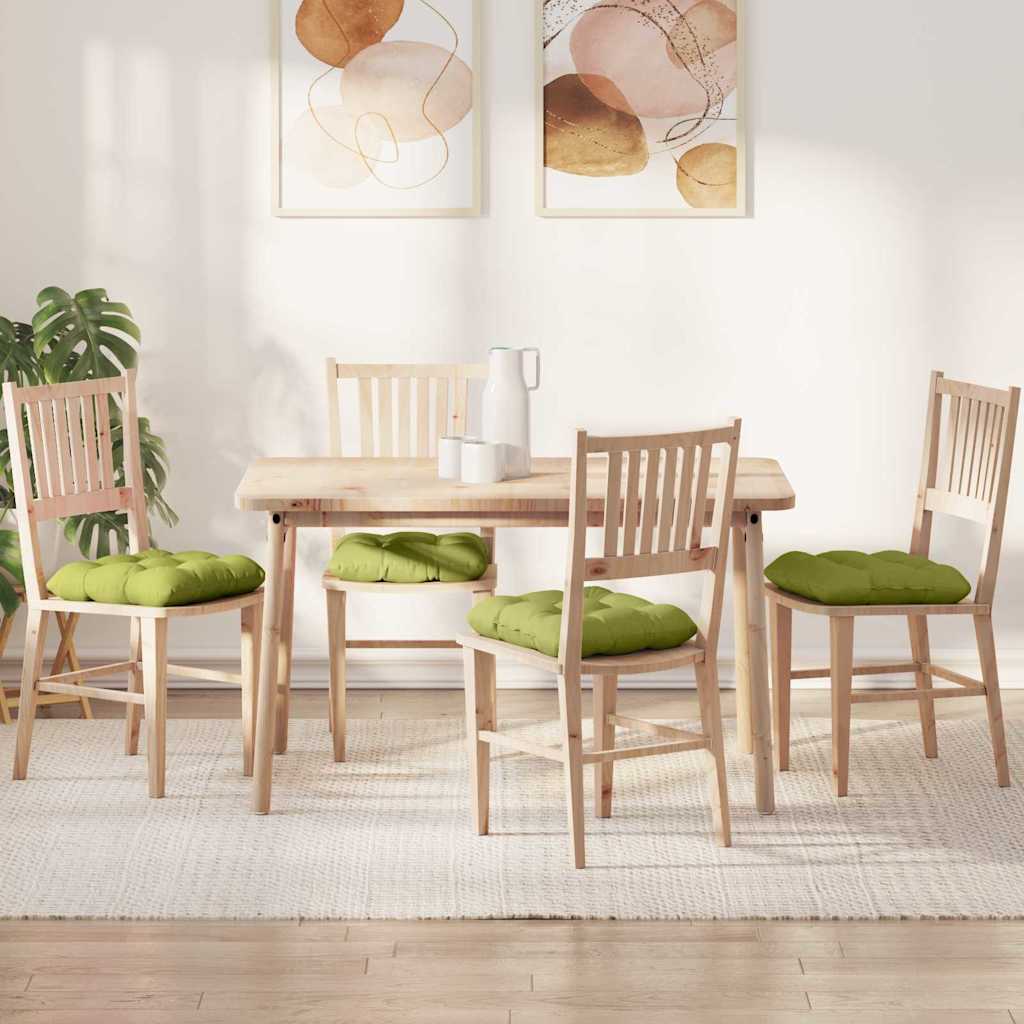 Coussins de siège 4 pcs Vert clair 40 x 40 x 12 cm tissu vidaXL | Leroy ...