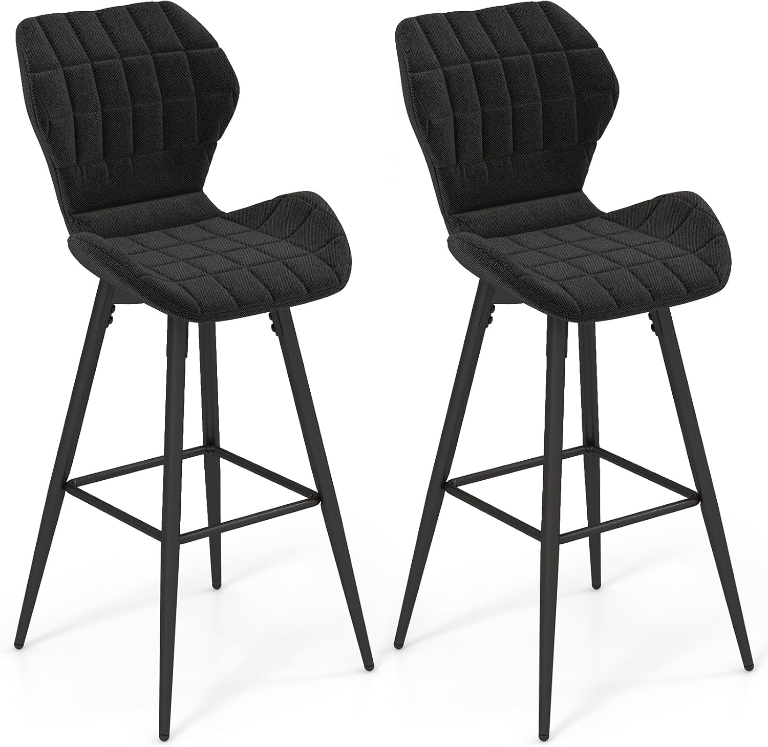 COSTWAY Tabouret de Bar, Chaise de Bar Lot de 2, Chaise Haute Bar ...
