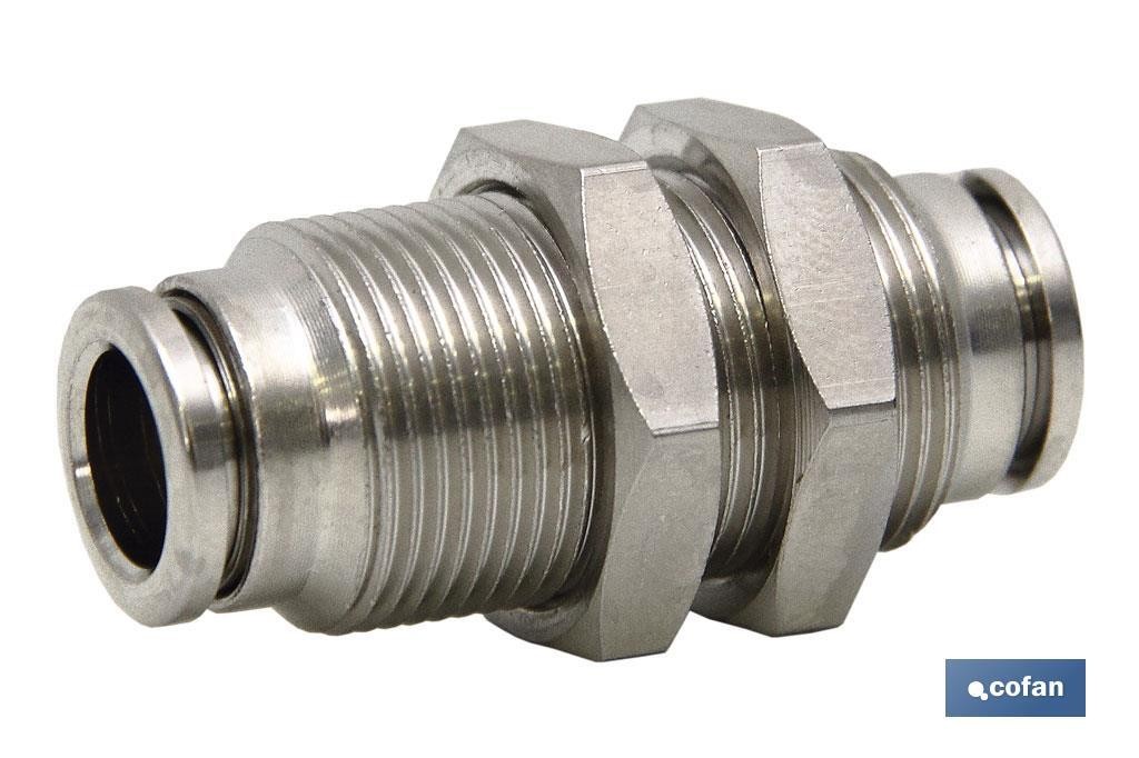 AIRE TECALAN PRESION METAL 10 MM.UNION RECTO PASATABIQUE | Leroy Merlin