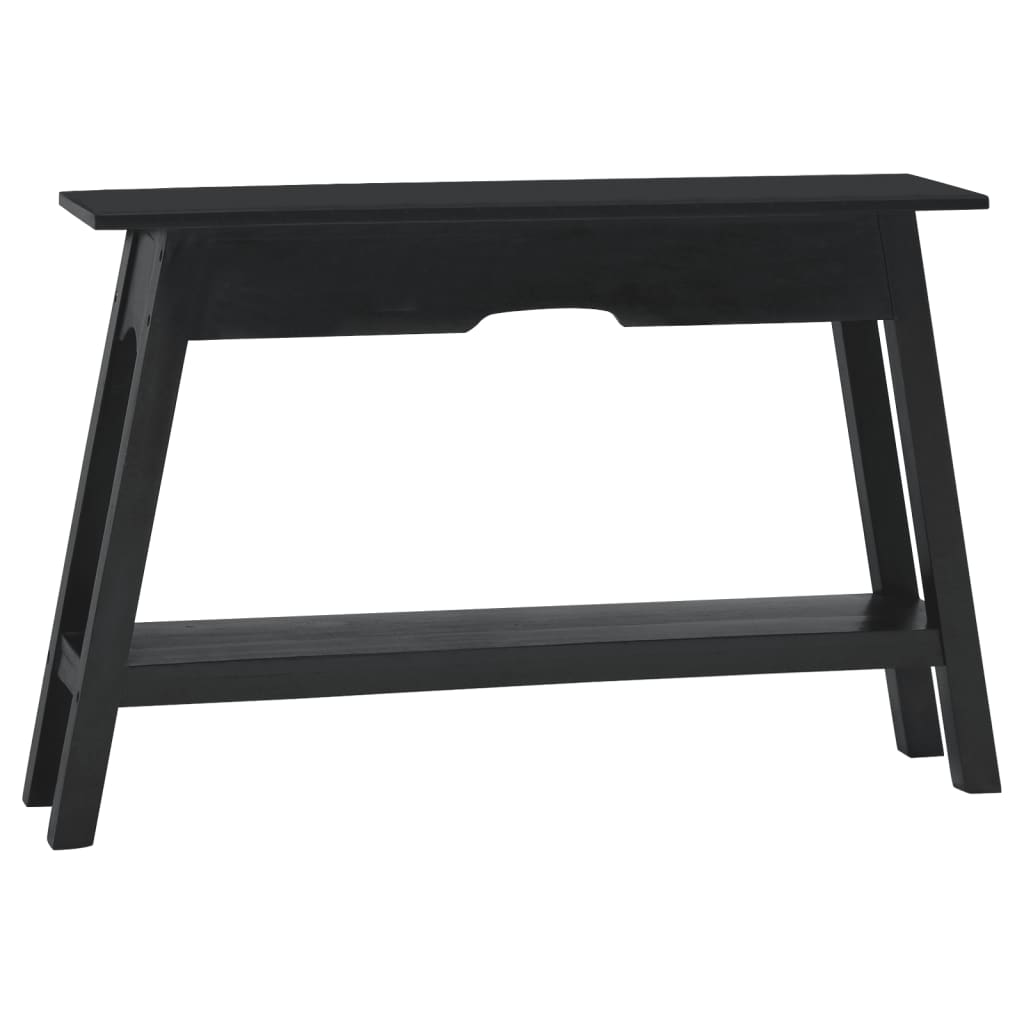 Mesa consola negra 110x30x75 cm madera maciza de caoba | Leroy Merlin