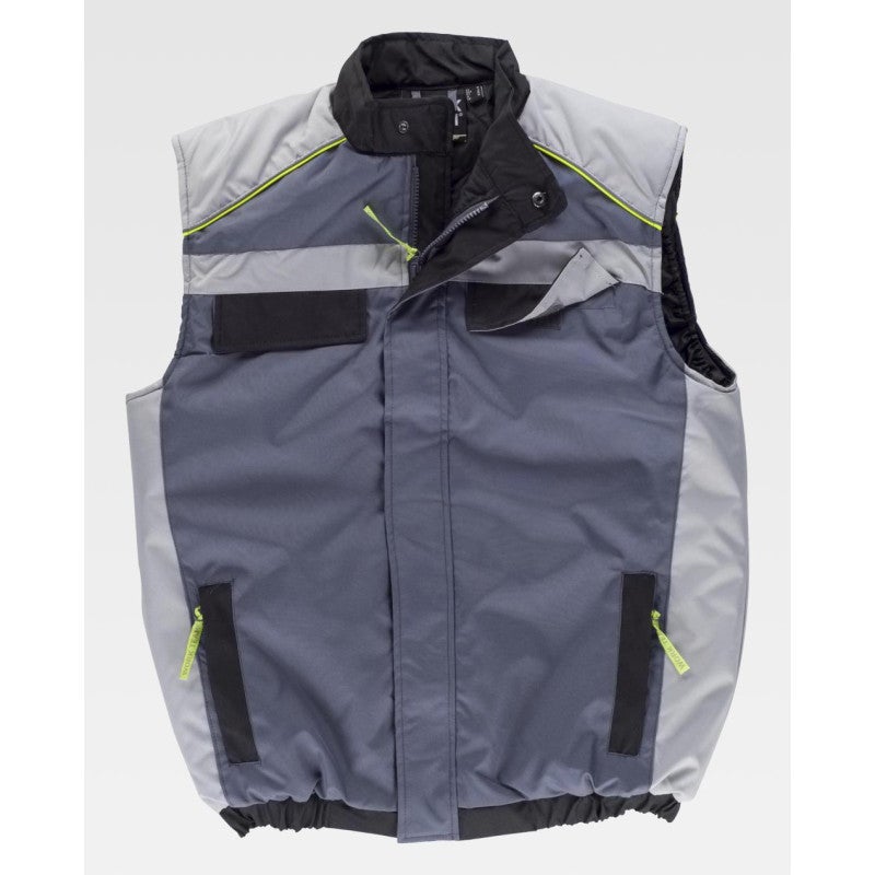 Chaleco acolchado con vivos de alta visibilidad WORKTEAM Future WF5853 | Leroy Merlin