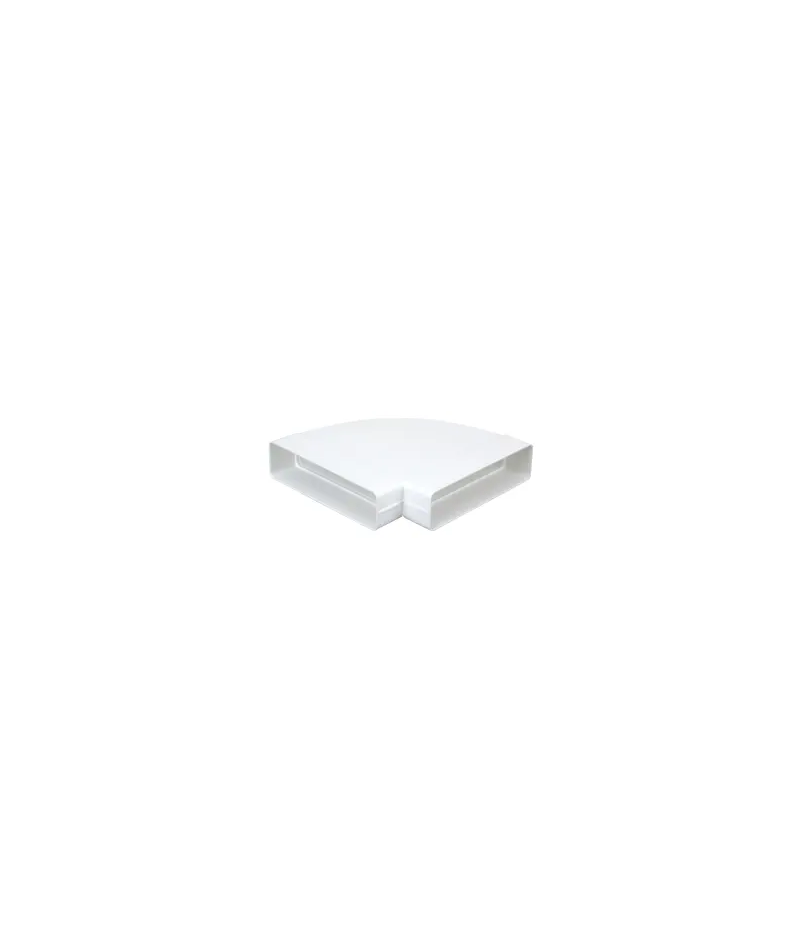 Coude 90° horizontal rectangulaire 55x110 plastique - CH 55x110 ...