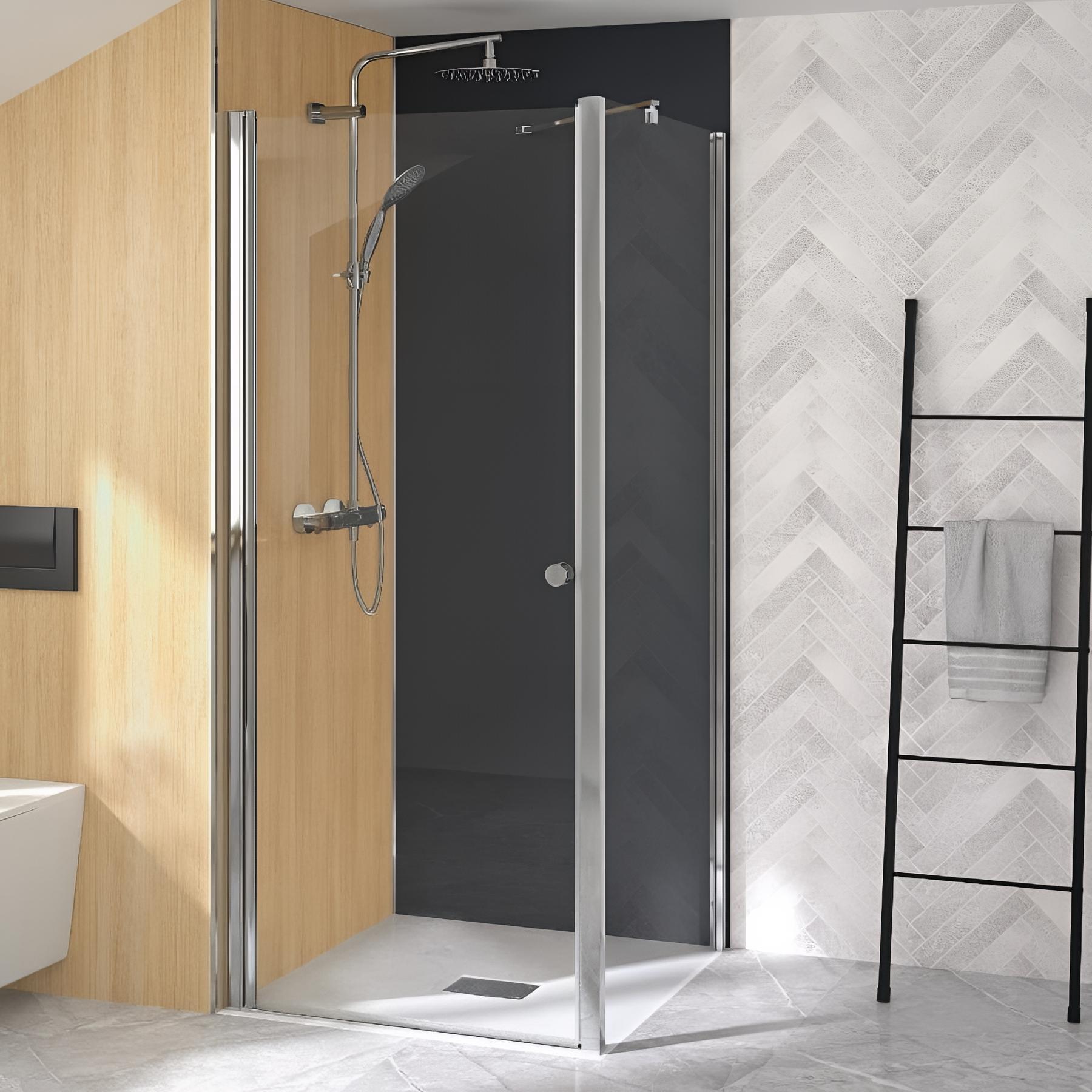 Puerta de ducha pivotante reversible KINEDO SUPRA P ancho 80cm alto 1 ...