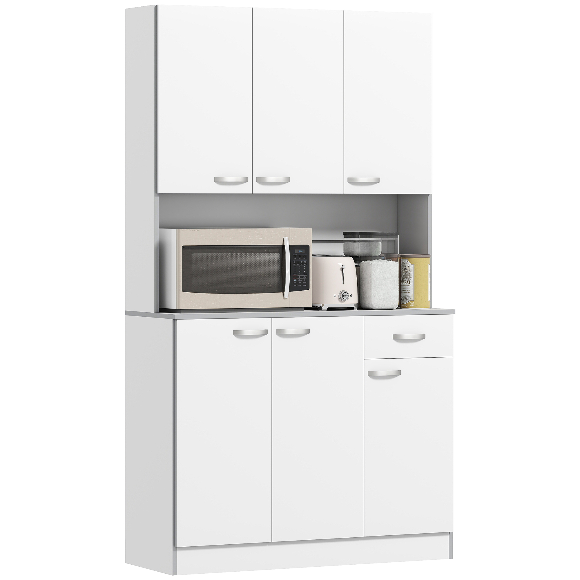 Buffet de cuisine armoire de cuisine contemporaine multi-rangements 6 ...