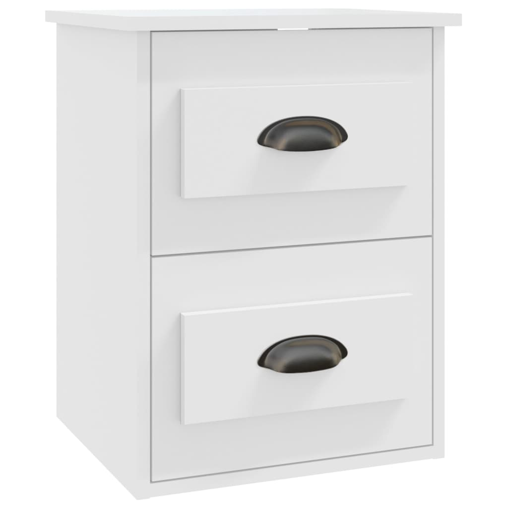 Table de chevet murale，Table de chevet flottante，Tables d'appoint blanc ...