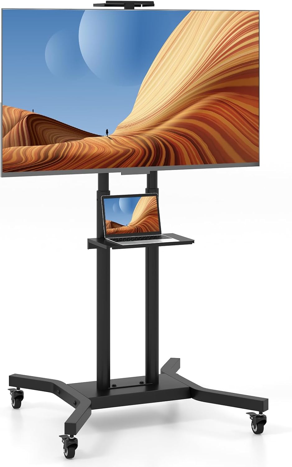 Soporte para TV con ruedas, soporte de TV con altura ajustable ...