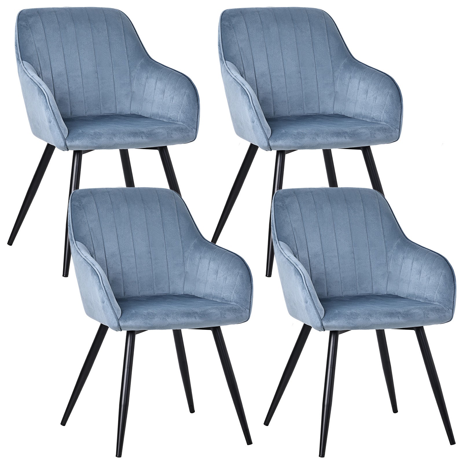 Lot de 4 chaises salle à manger et cuisine, bureau – Confortable 58×63× ...