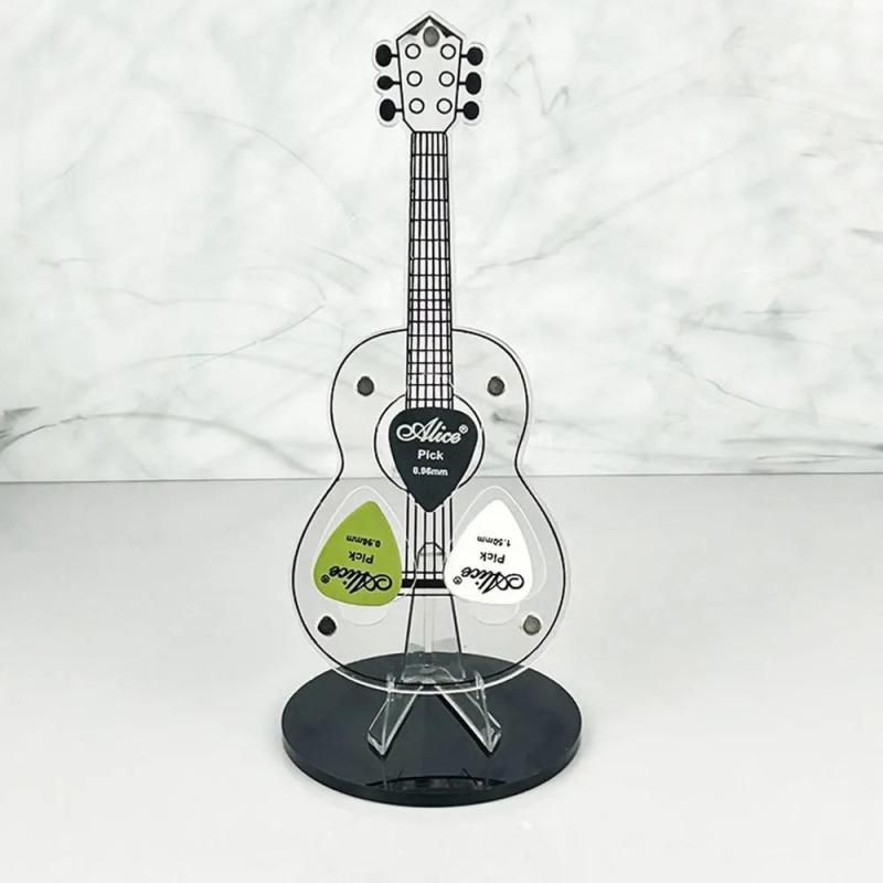 Almacenamiento hogar，Soporte acrílico de escritorio para guardar púas y ...