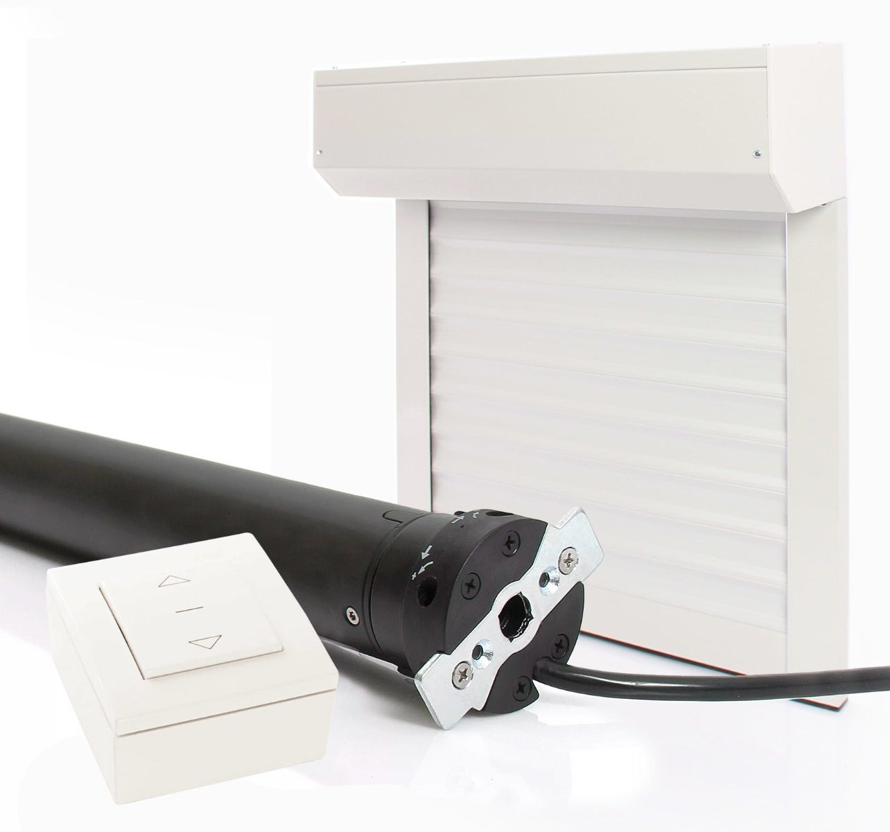 Persiana enrollable eléctrica de aluminio recortable motorizada por ...