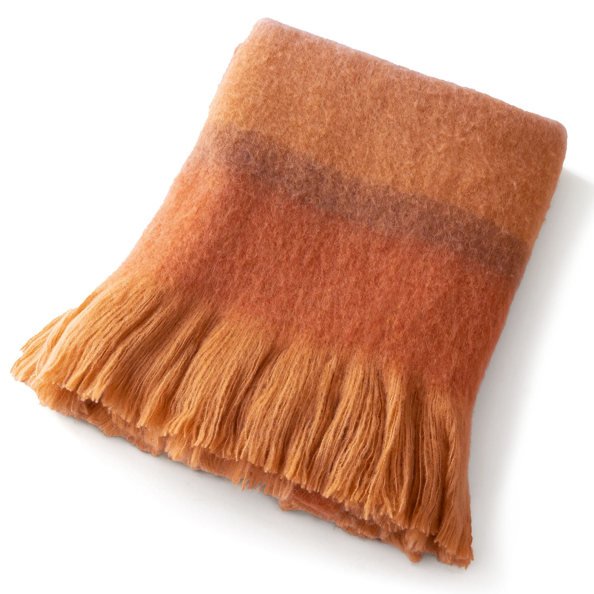 Plaid LAURA 130x170 marron caramel en acrylique | Leroy Merlin