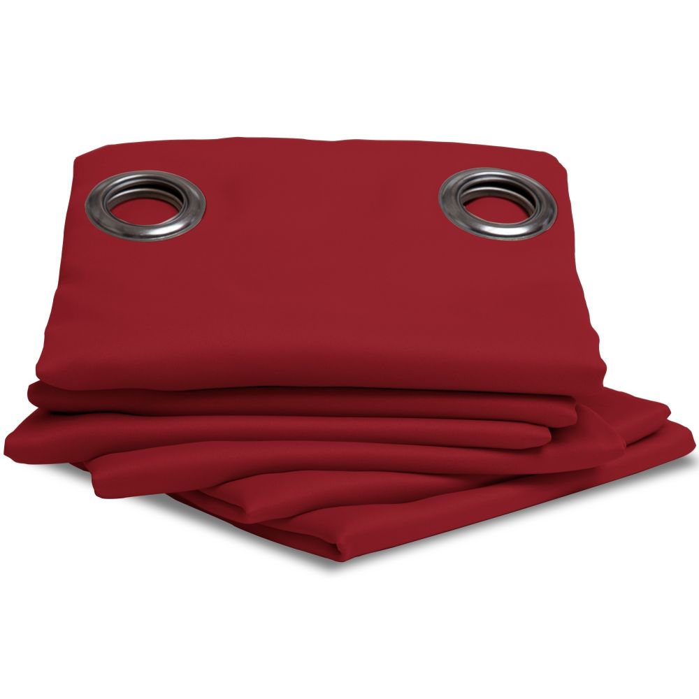 Rideau Occultant Oeillet Rouge MC310 140x260 | Leroy Merlin