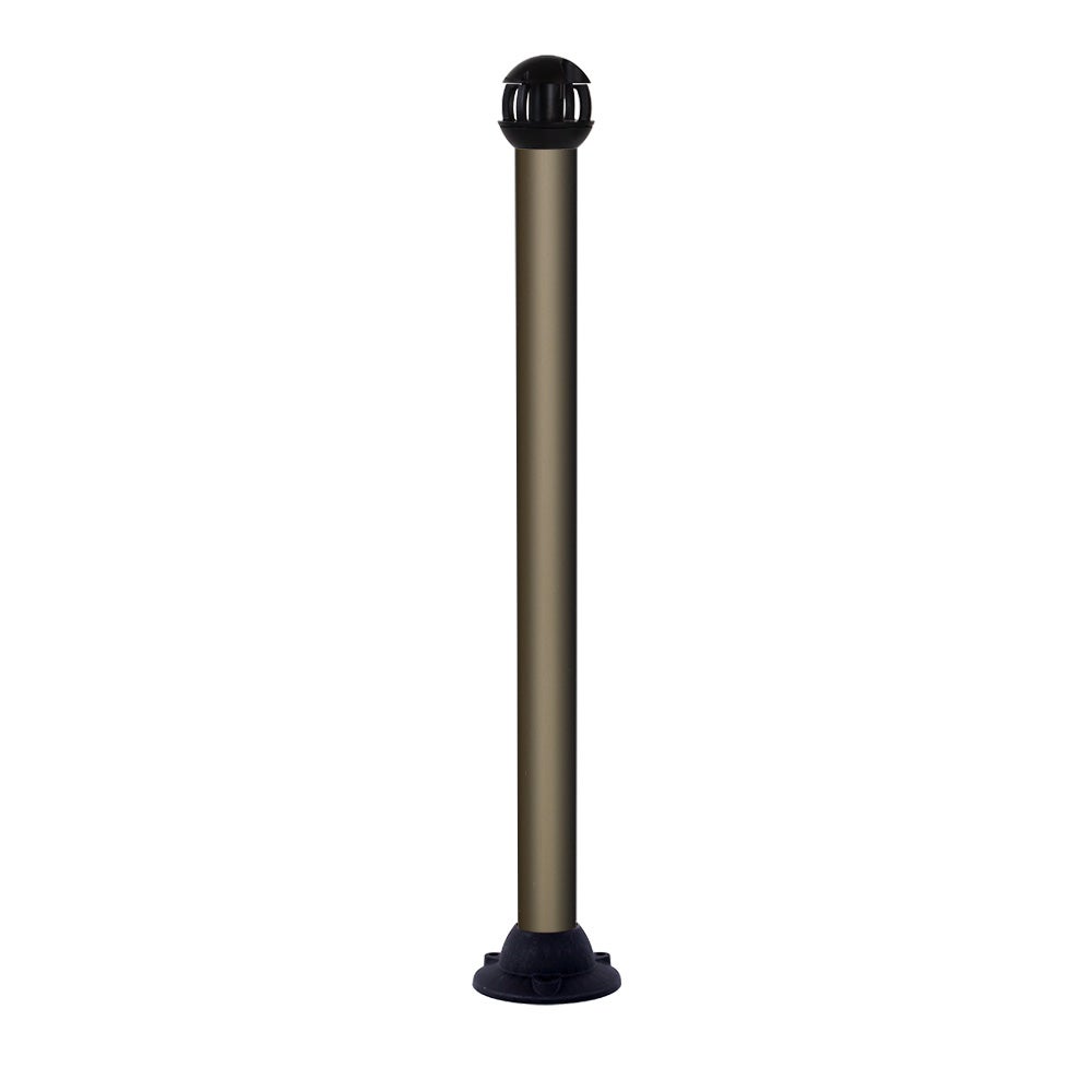 Poteau aluminium bronze sur socle fixe avec tête 4 crochets - 2020107 ...
