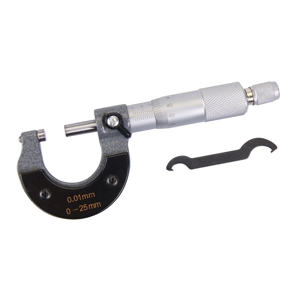 MICROMETRE PALMER DE PRECISION au 1/100 ème de 0 à 25 mm | Leroy Merlin