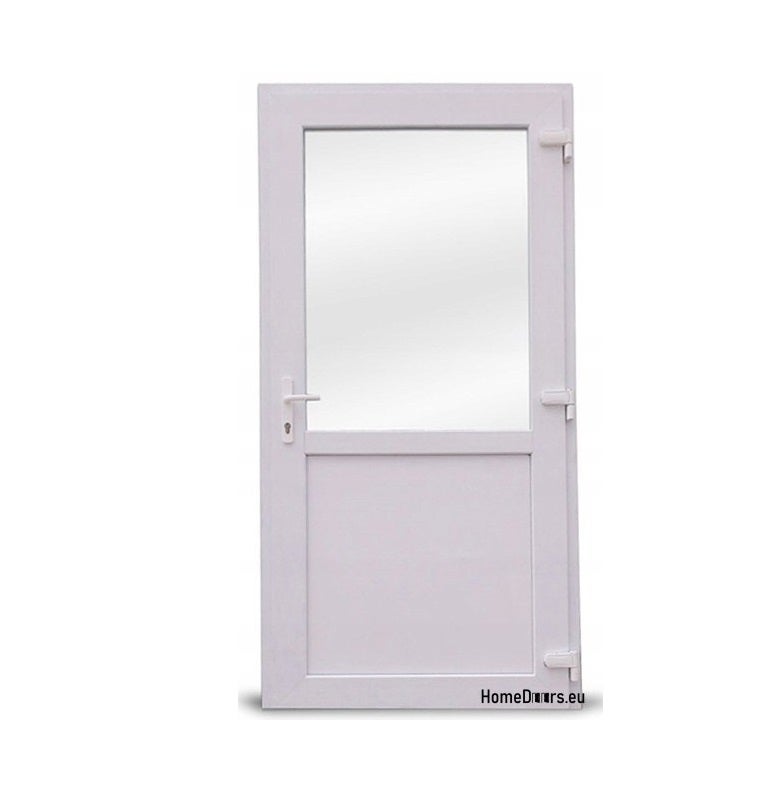 Portes de magasin extérieures en PVC 100/200 blanc DROITE | Leroy Merlin