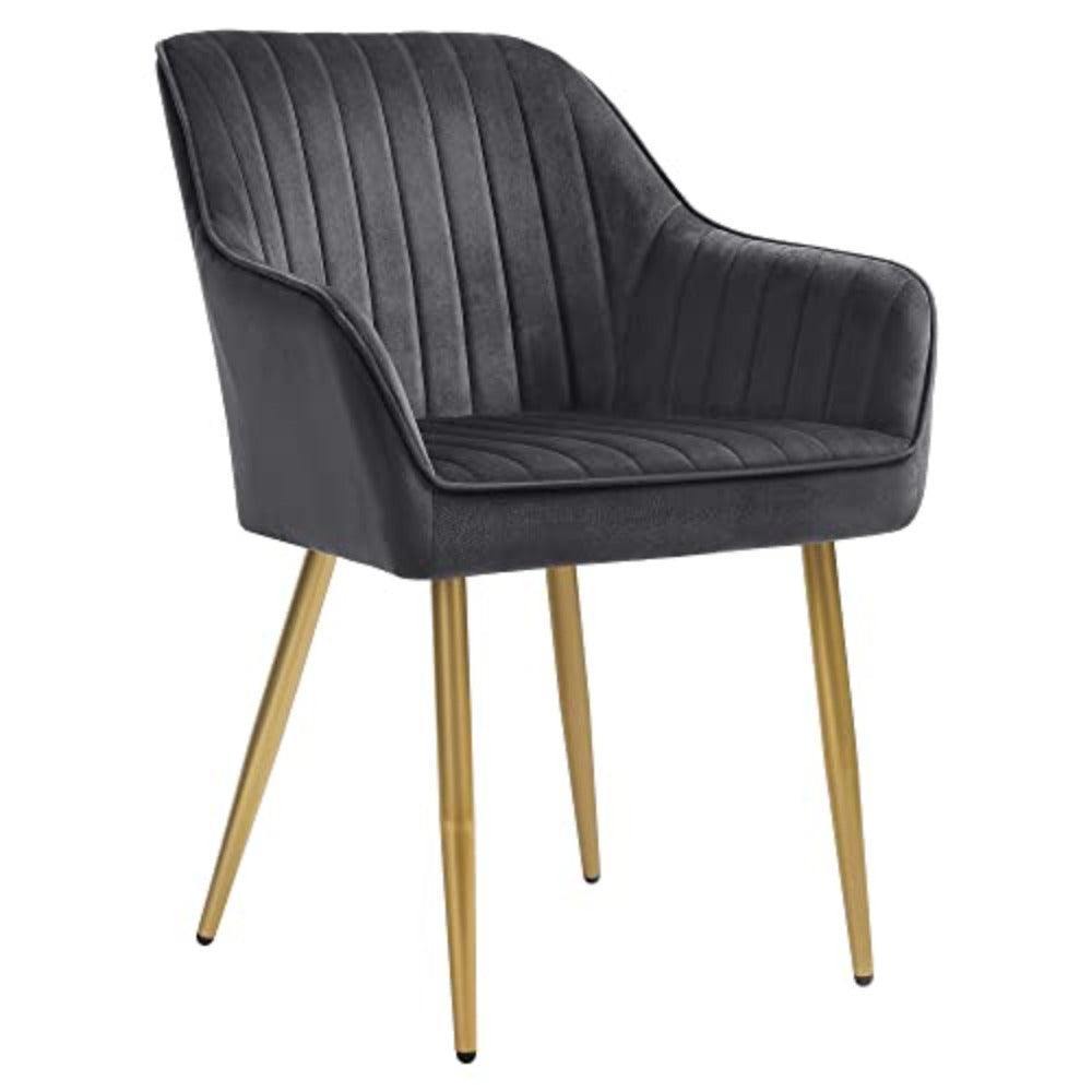 Chaise de salle à manger fauteuil de cuisine en velours siège pieds en ...