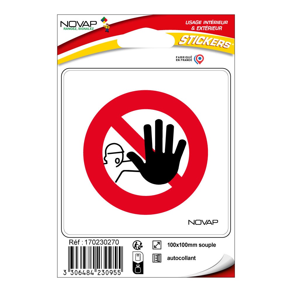 Stickers adhésif - Interdiction de franchir le signal - 4230955 | Bricoman