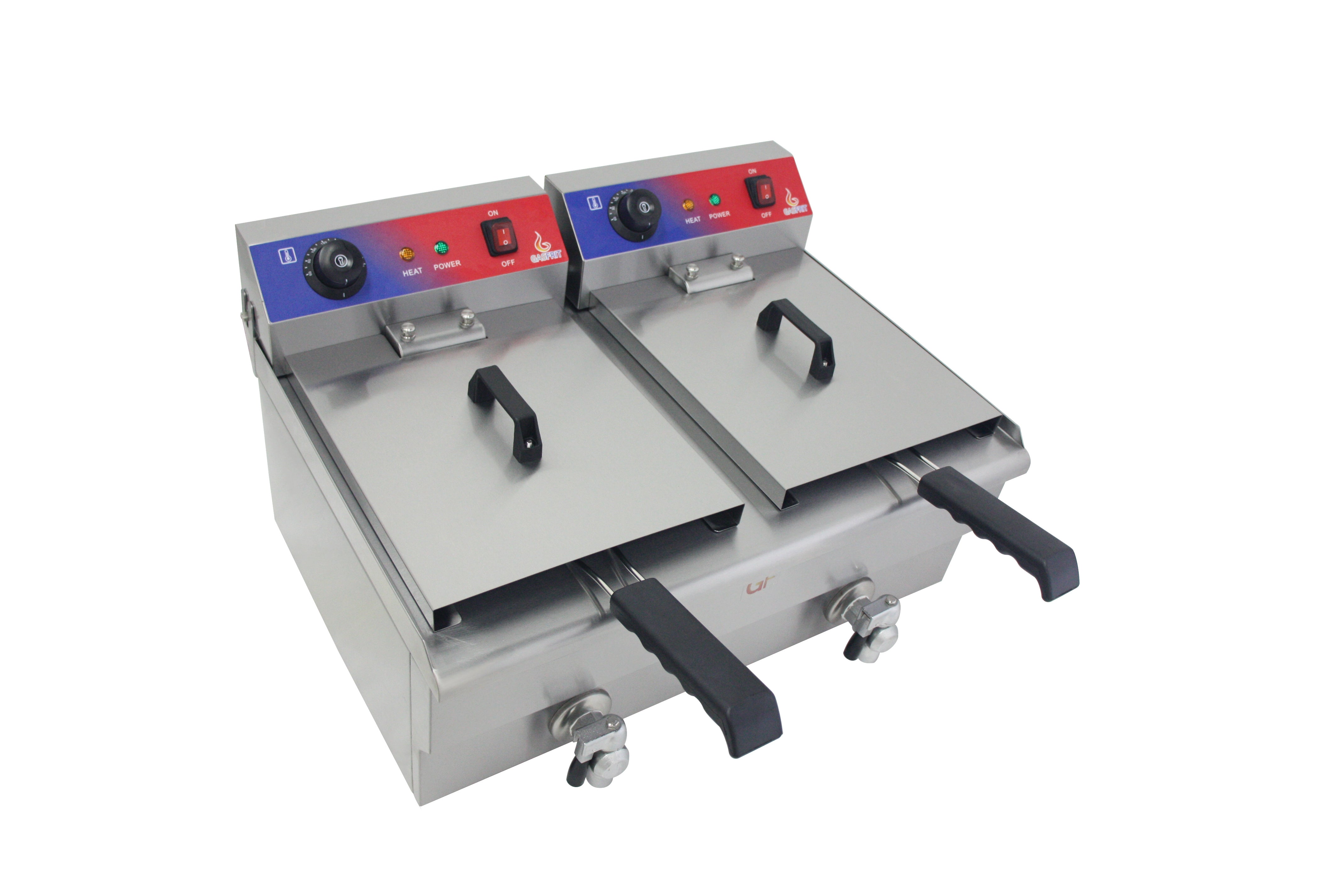 Gasfrit – Friteuse électrique 1 double cuve 13 + 13 L avec robinet ...