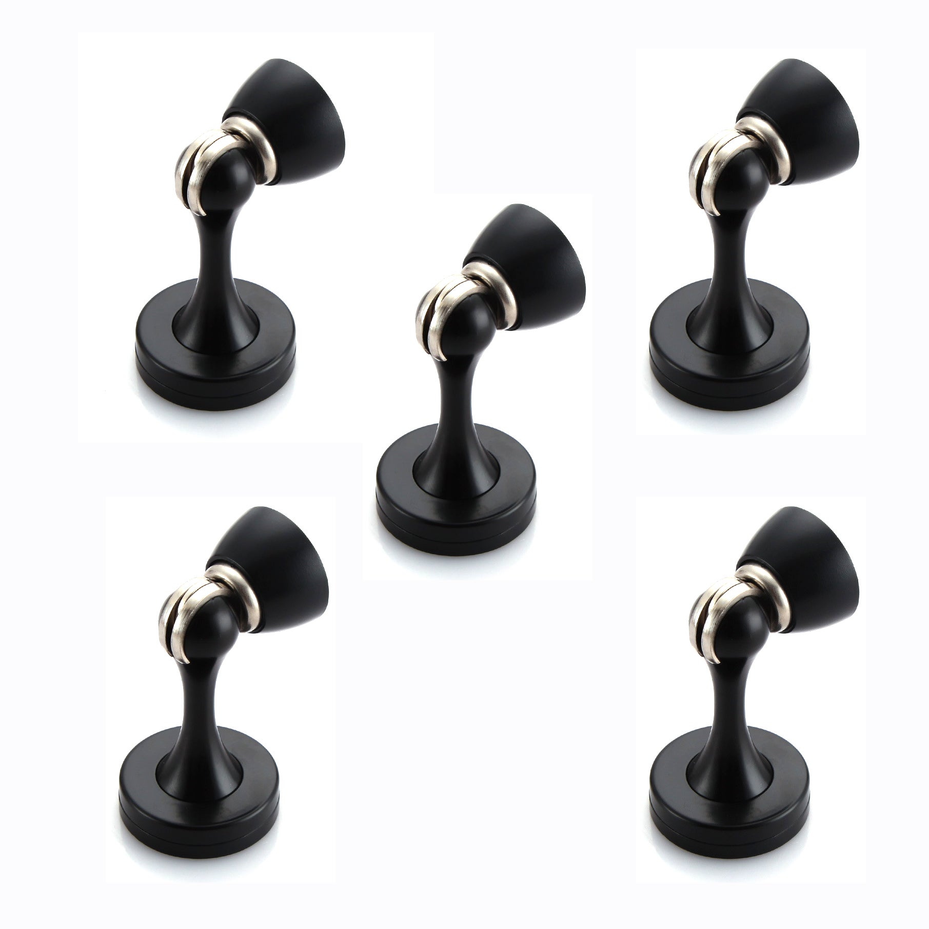 Lot de 5 butoirs de porte magnétiques en acier inoxydable avec ...