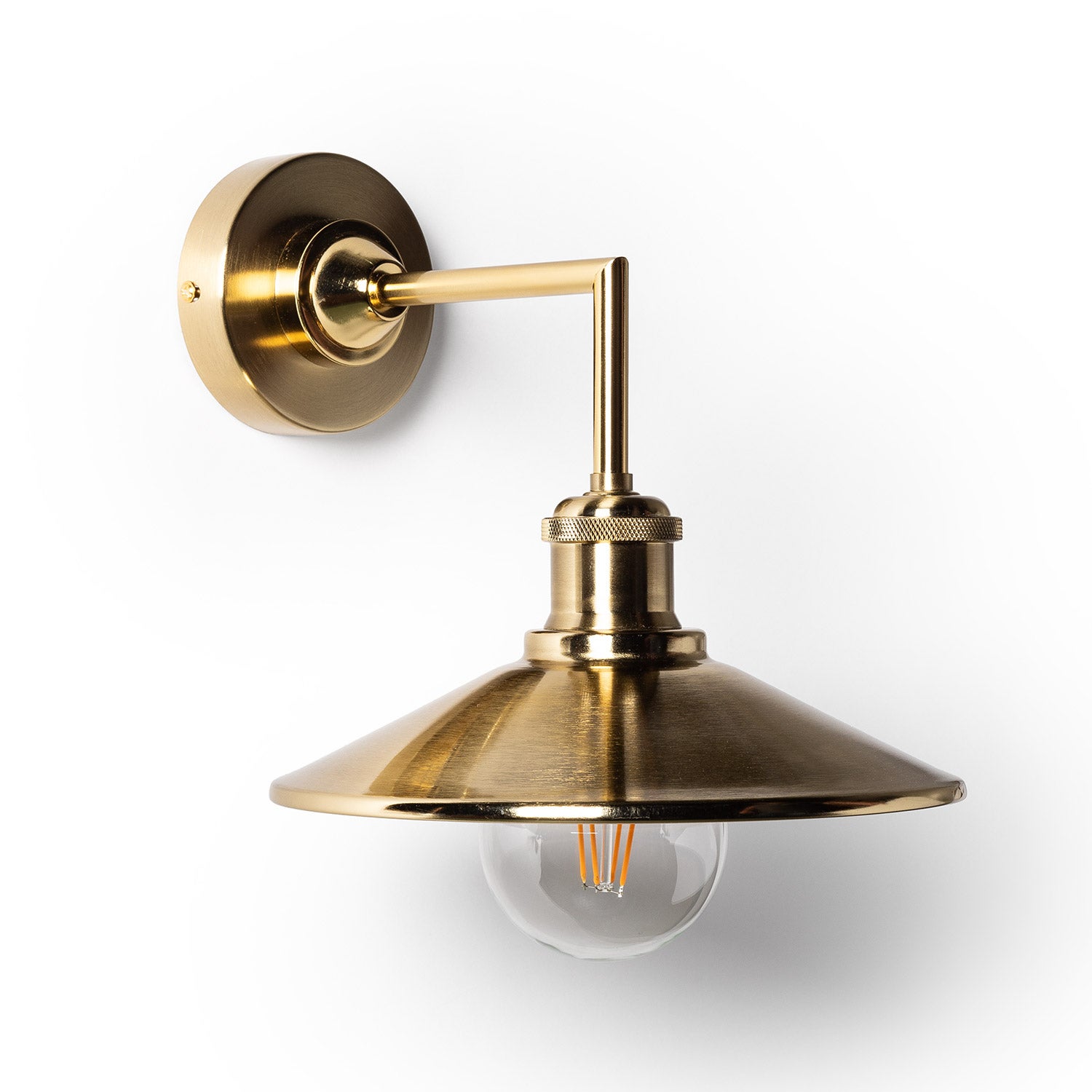 Ledkia Lámpara de Pared Metal Frankfield Dorado | Leroy Merlin