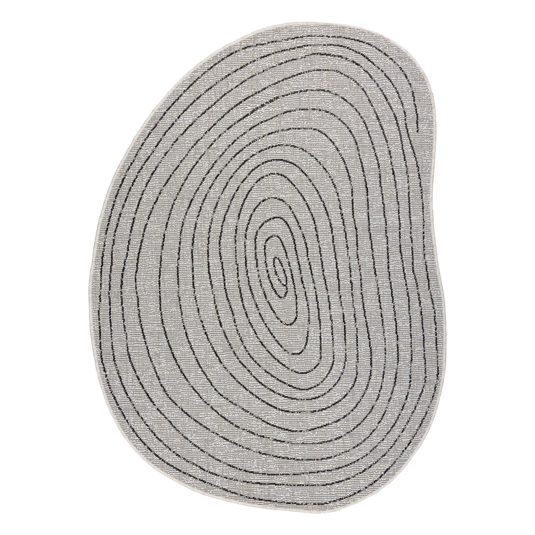 Tapis en sisal ORGANIC 2743 Tronc écru / noir – naturel, forme ...