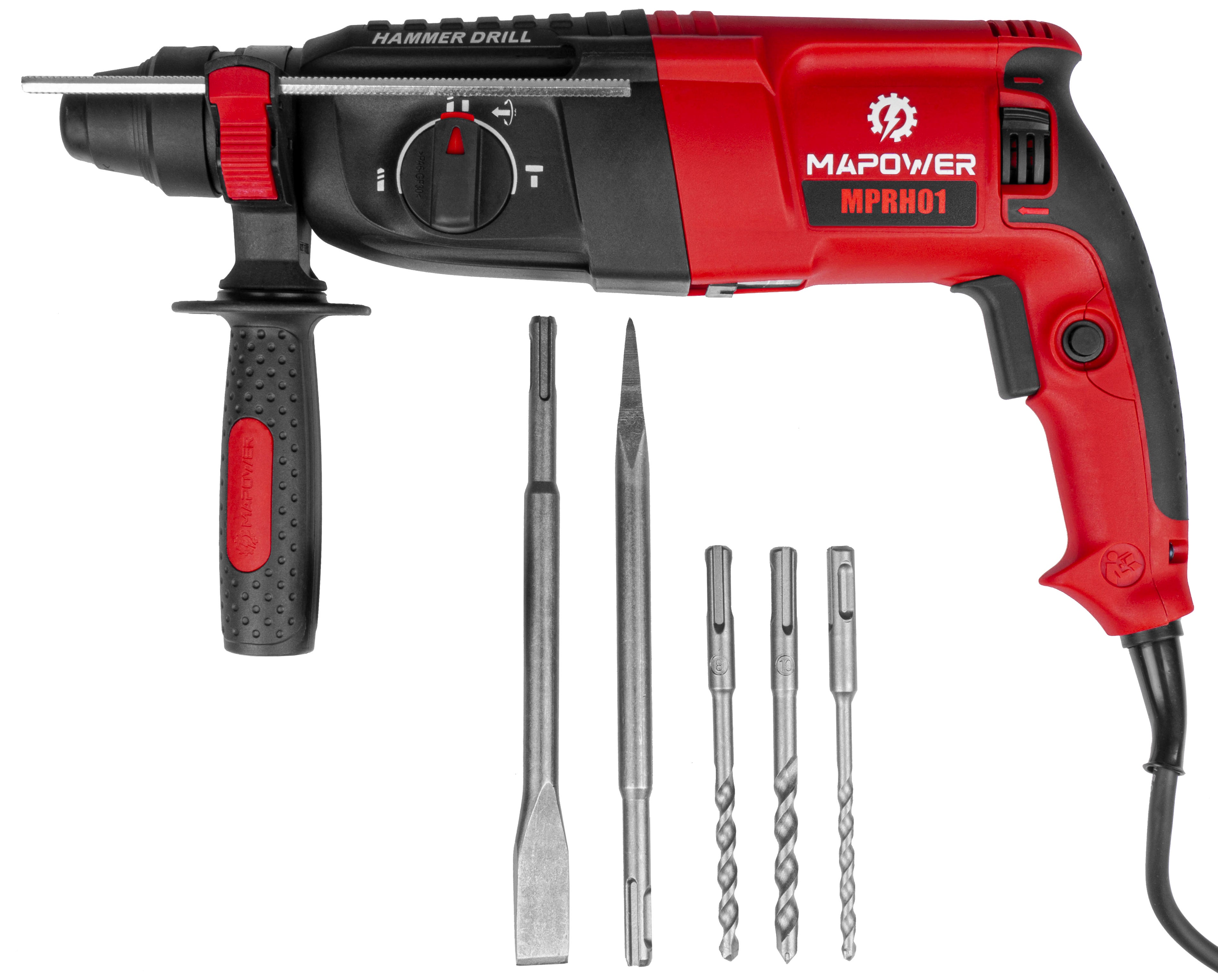 Młotowiertarka udarowa przewodowa MAPOWER MPRH01 1050 W SDS Plus 3.2 J ...