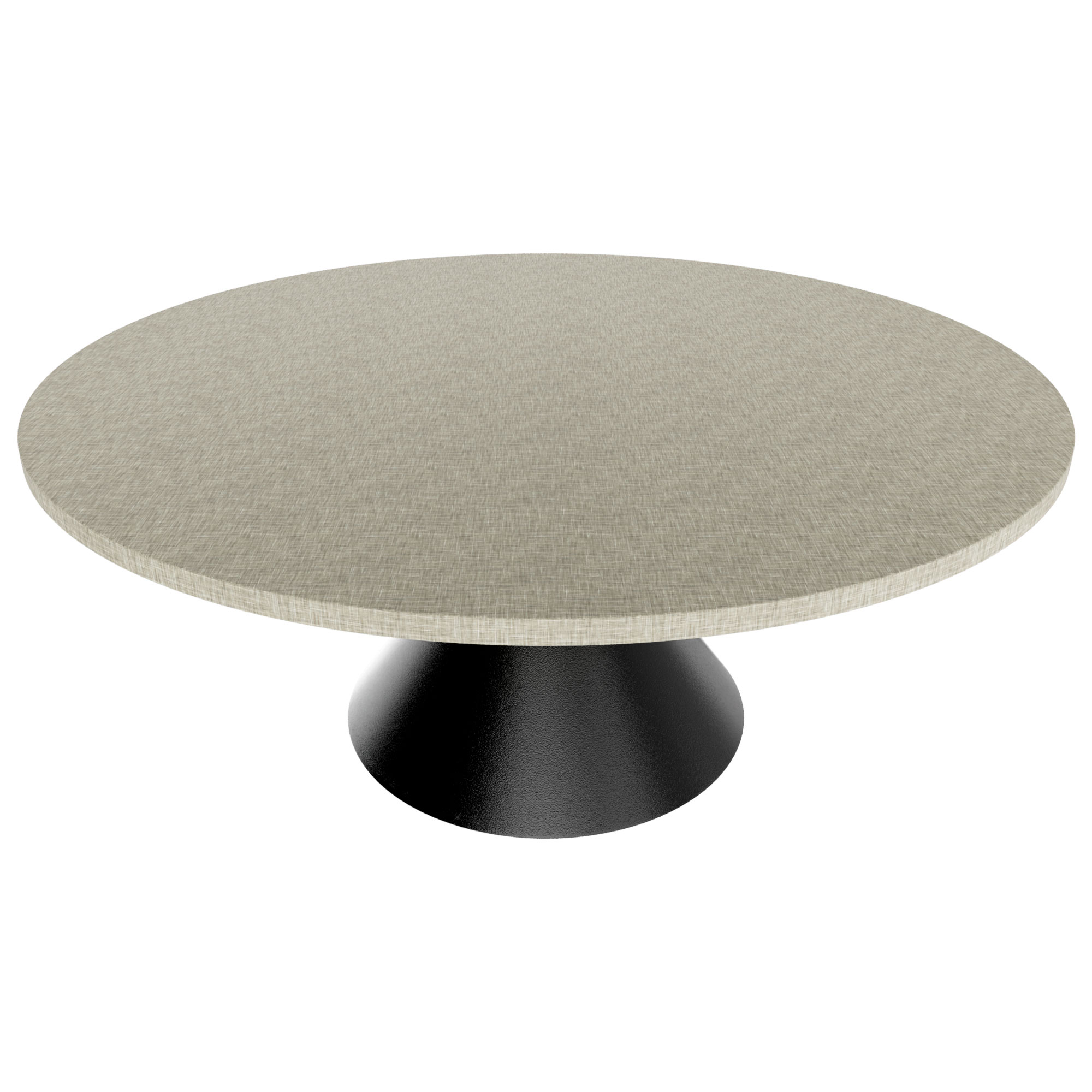 Graal Black - Table ronde Ø120 cm Base double cône en métal noir et ...