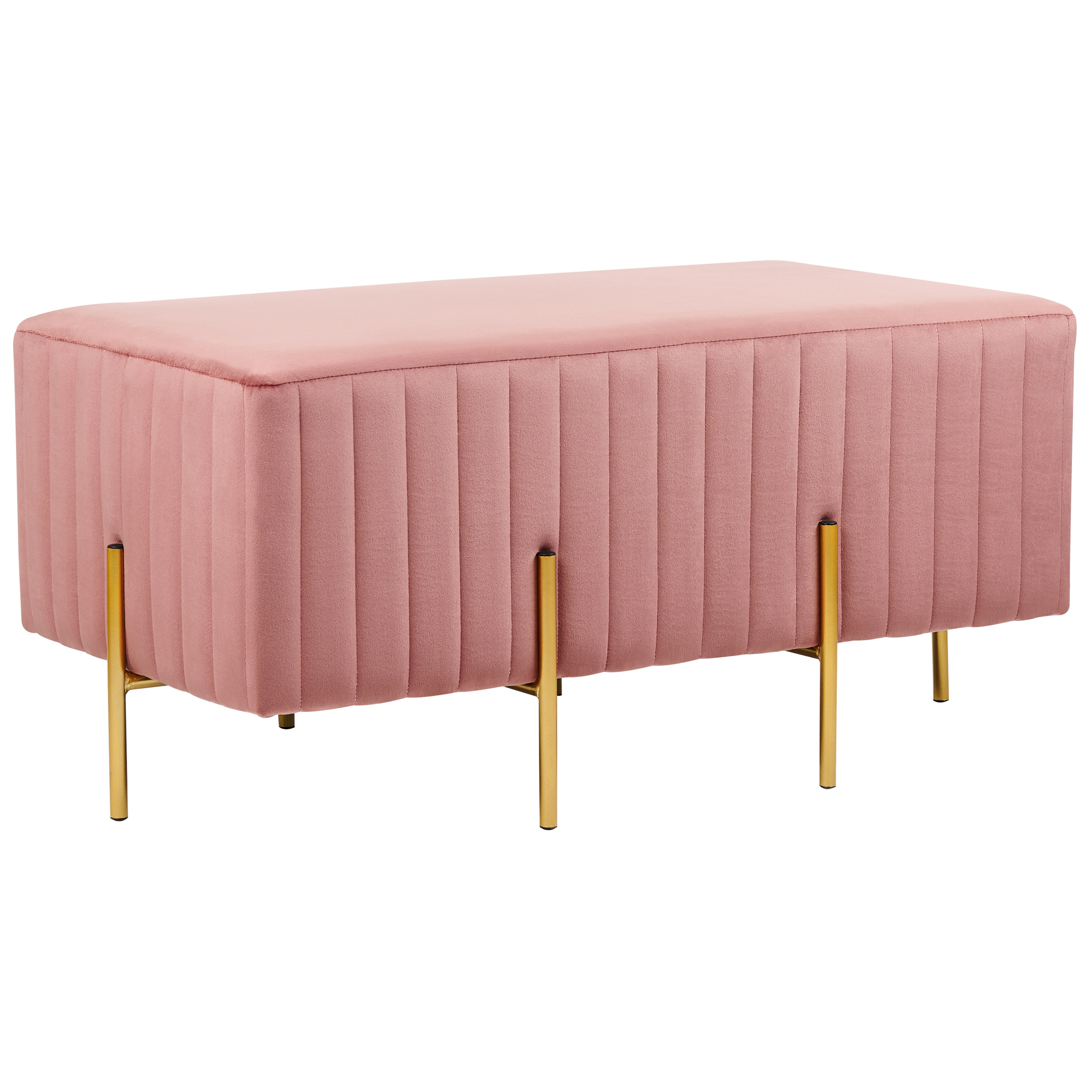 Banc DAYTON Velours Rose pastel | Leroy Merlin