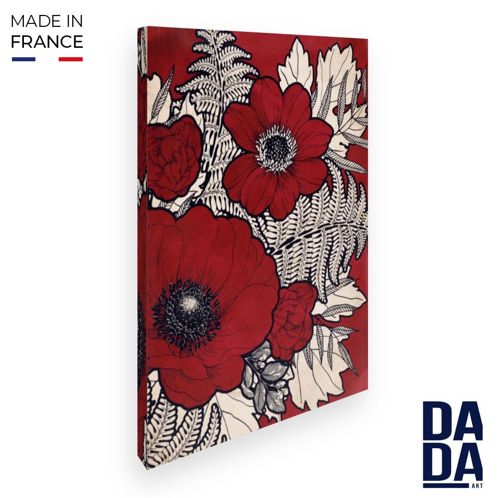 Toile Fleurs fougères / 50x70cm / Fabriqué en France / DADA ART | Leroy ...