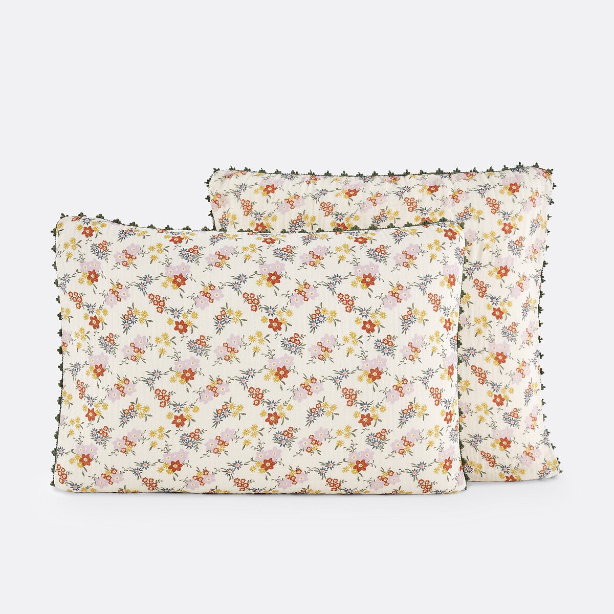 Taie d'oreiller en gaze de coton, Missia - Imprimé floral - 50 x 70 cm ...