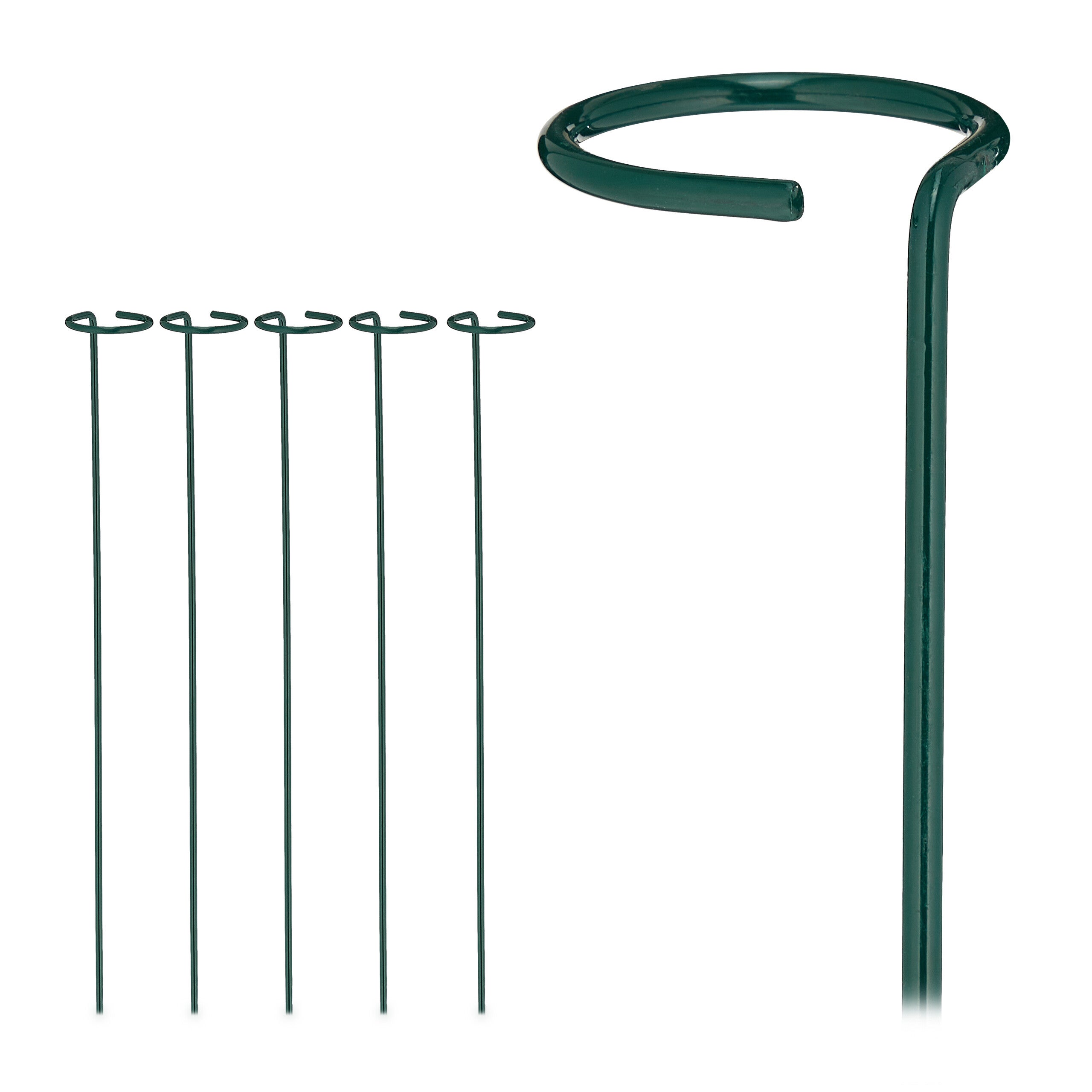 Tutores Plantas Metal, 6 Soportes Trepadoras con Anillo, Varillas ...